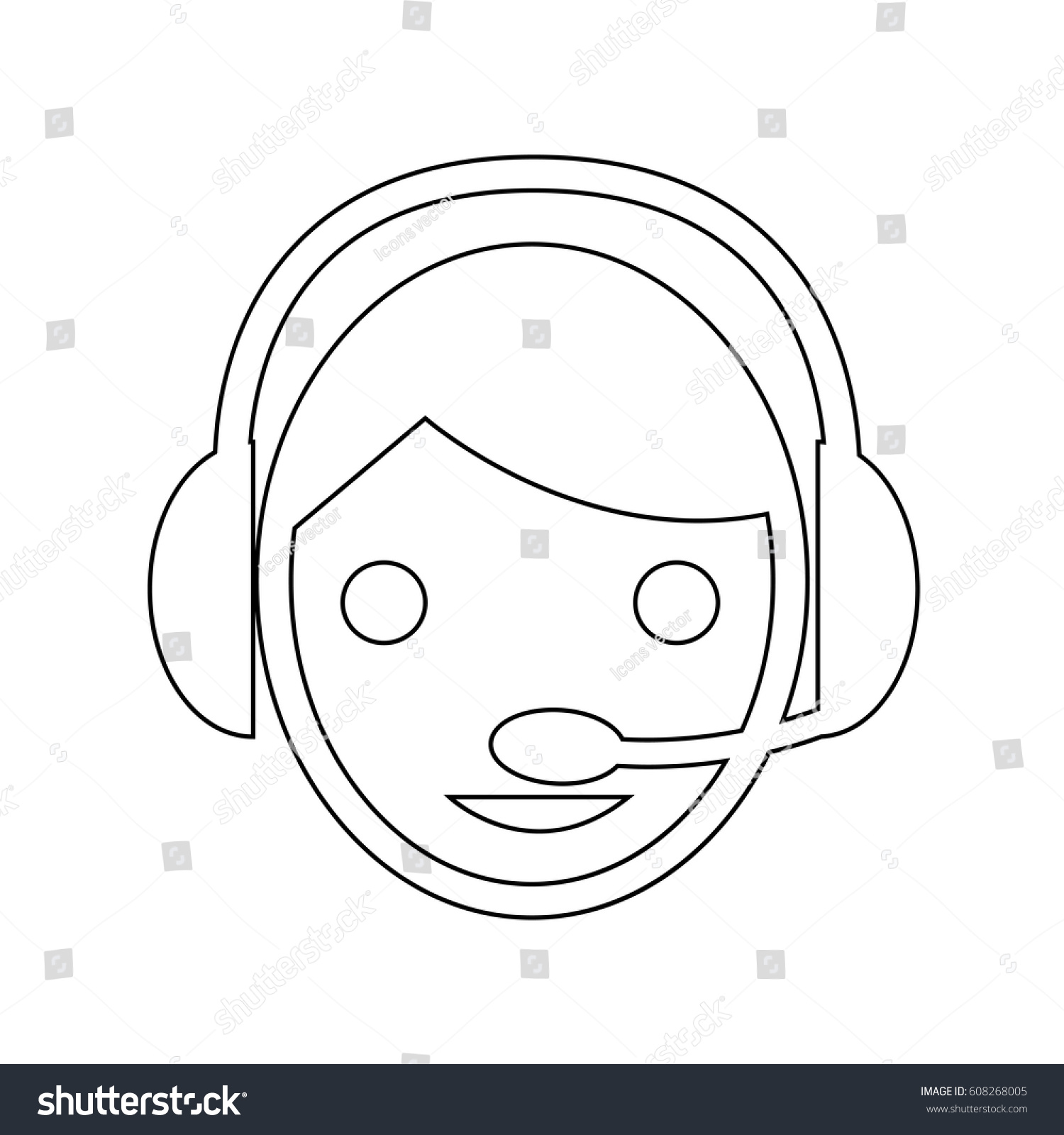 Customer Service Icon Stock Vector (Royalty Free) 608268005 | Shutterstock