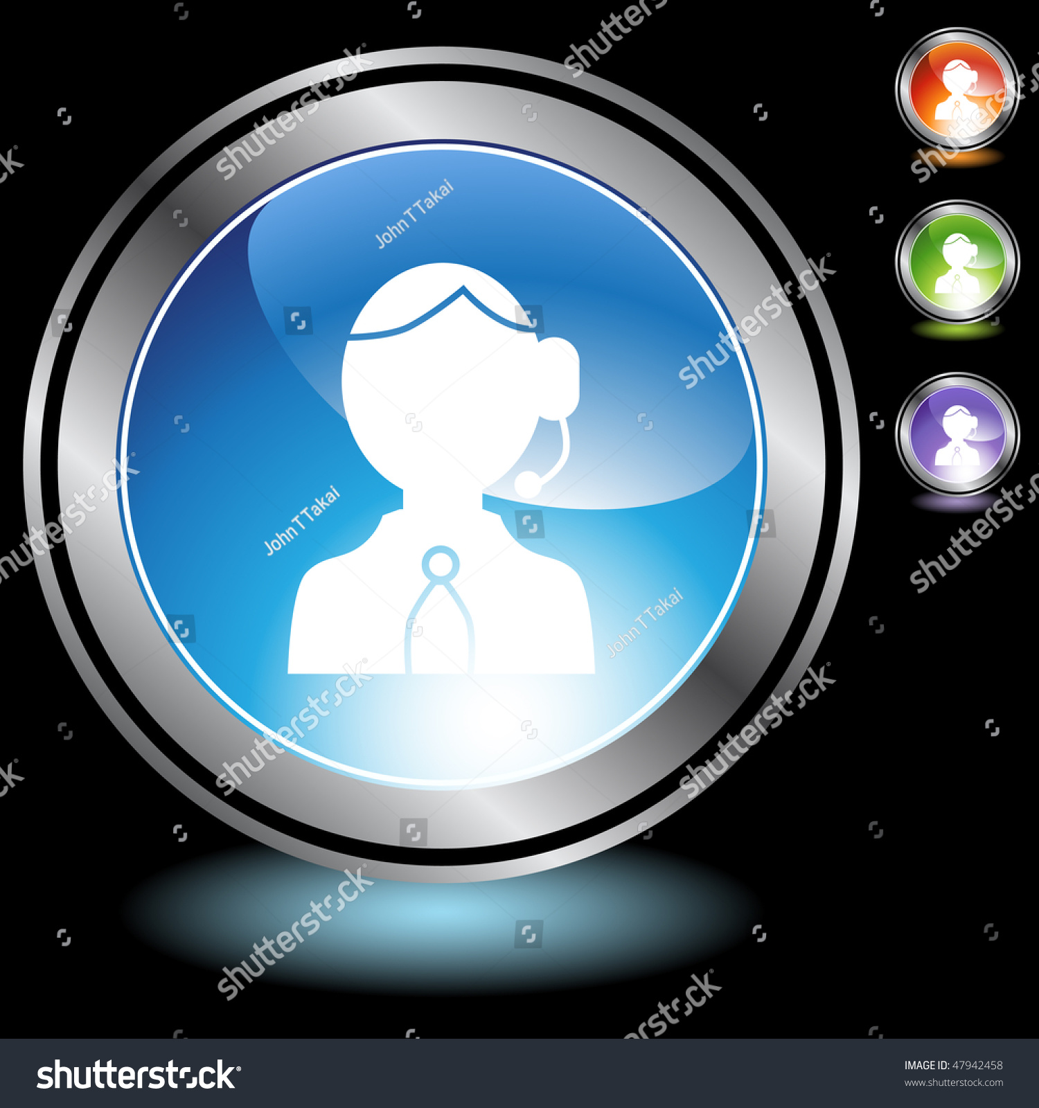 Customer Service Isolated On White Background Stock Vector (Royalty ...