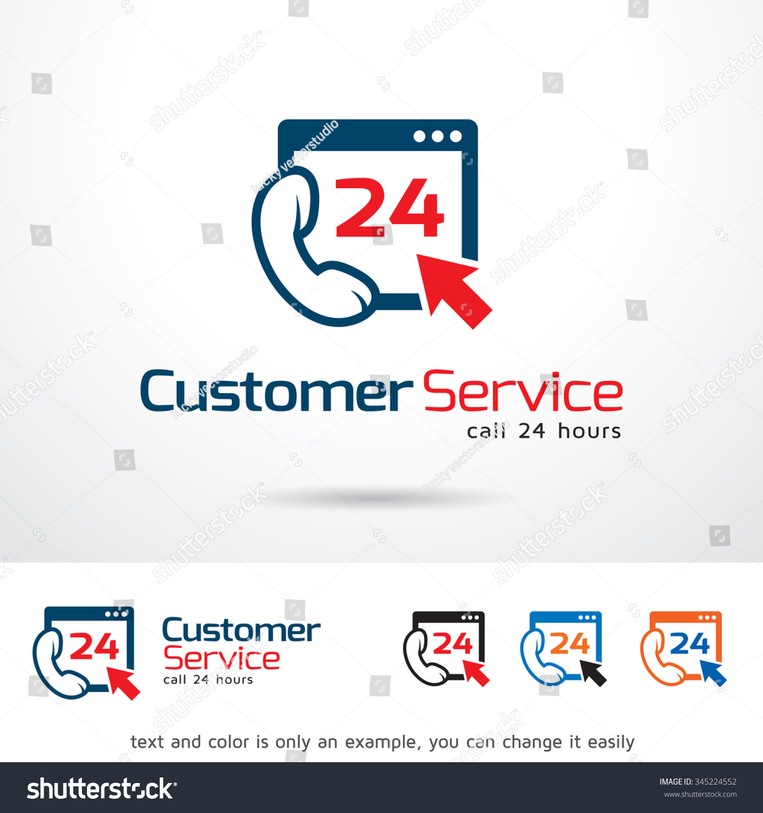 Customer Service Logo Template Design Vector: เวกเตอร์สต็อก (ปลอดค่า ...