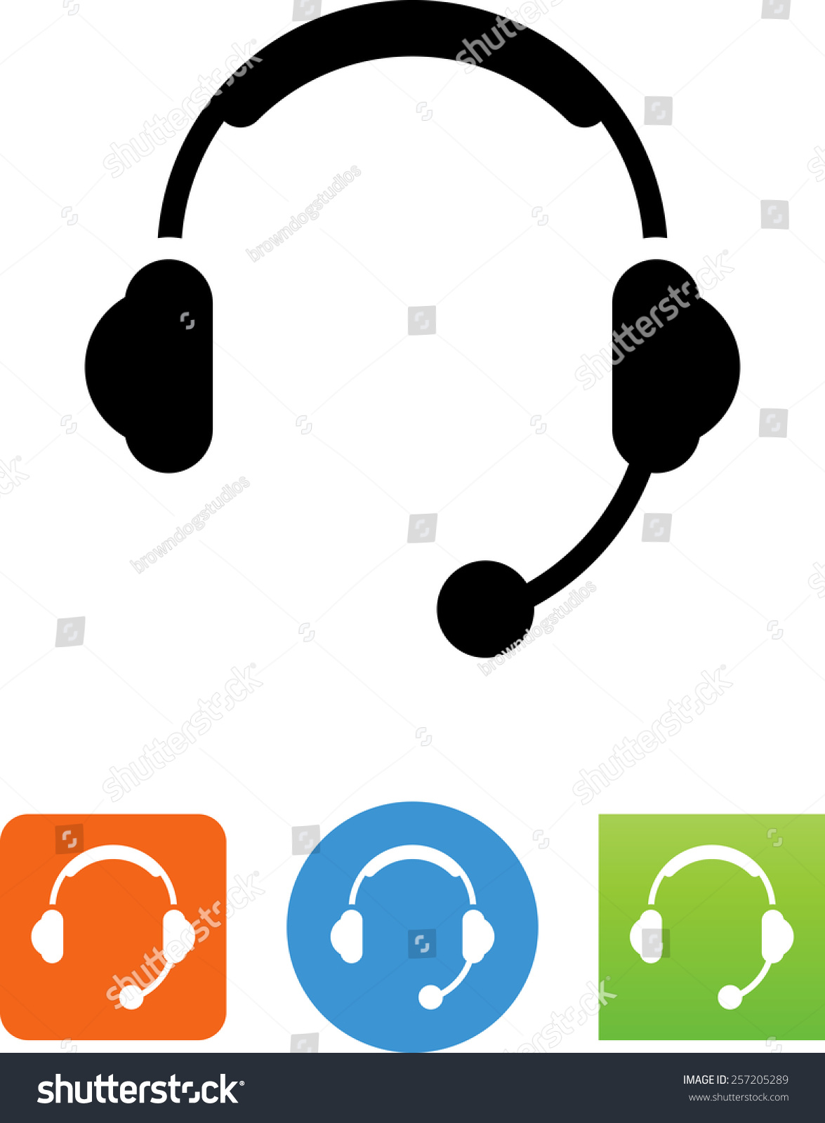 Customer Service Rep Icon Stock Vector (Royalty Free) 257205289