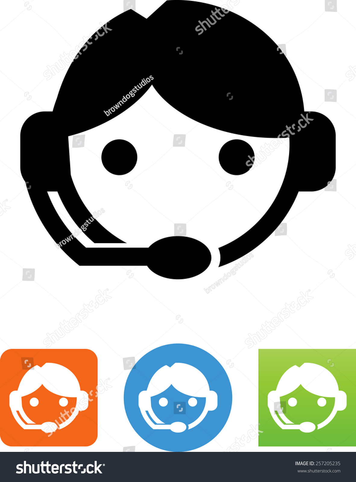 Customer Service Representative Icon Stock Vector (Royalty Free ...
