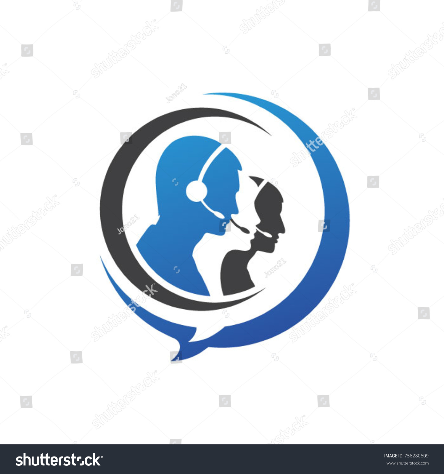 Customer Service Support Icon Logo Stock Vector (Royalty Free ...