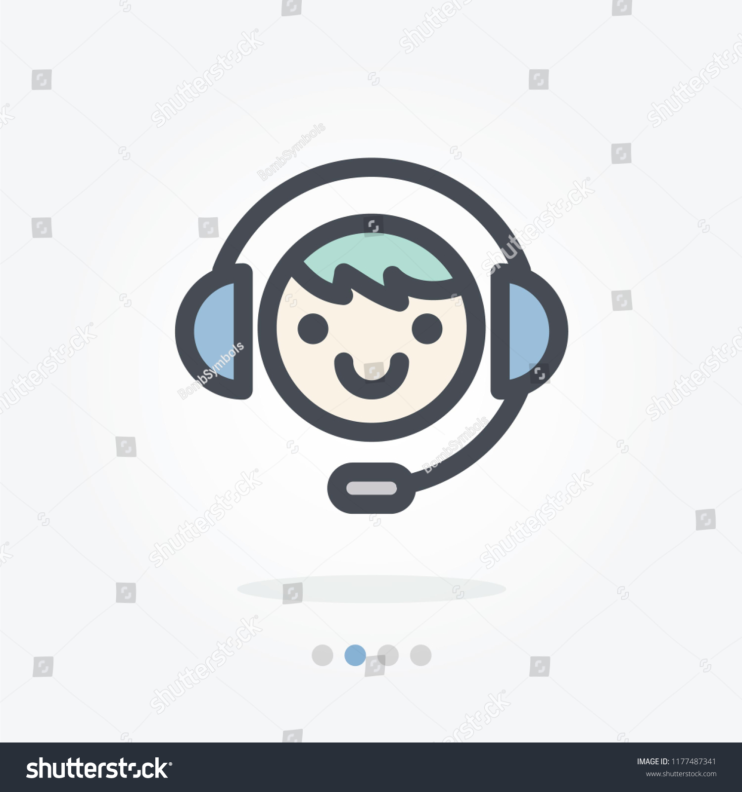 Customer Service Vector Icon Stock Vector (Royalty Free) 1177487341 ...