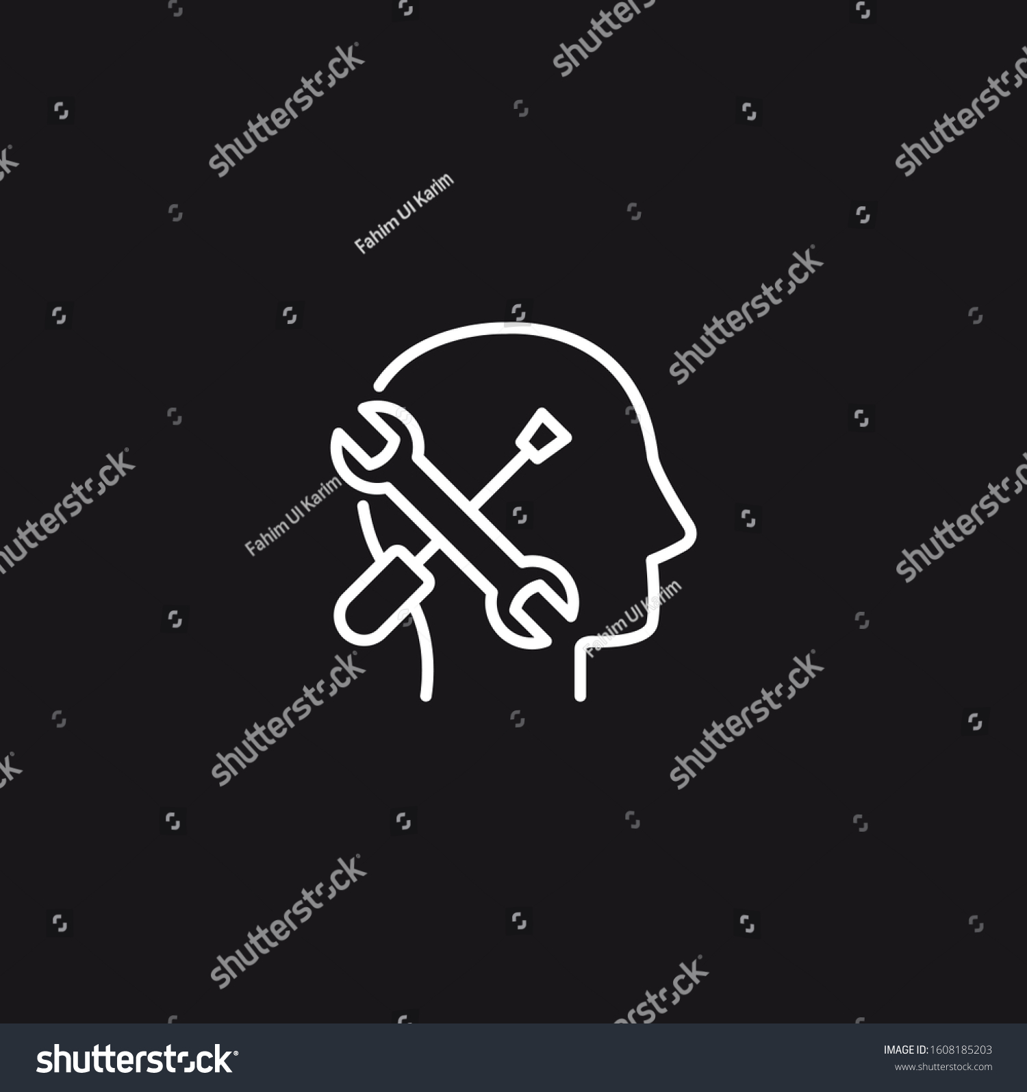 Customer Support Icon White Stock Vector (Royalty Free) 1608185203