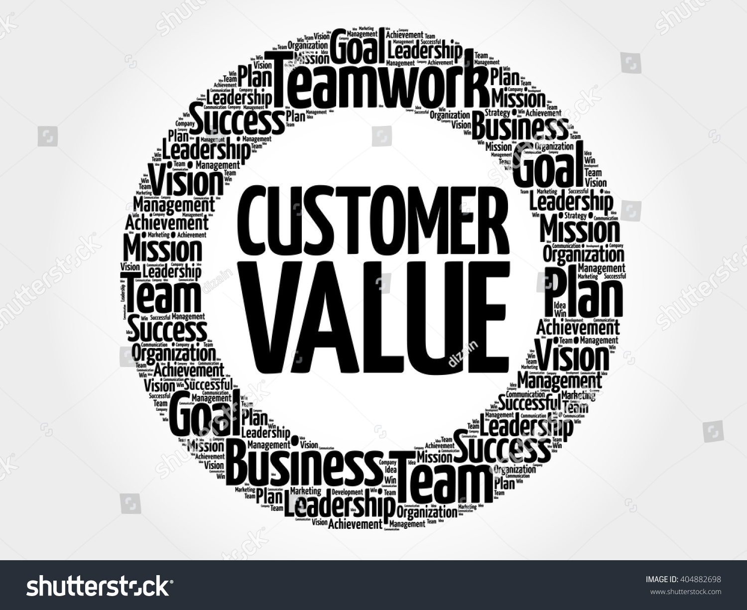 Customer Value Circle Word Cloud Business Stock Vector (Royalty Free ...