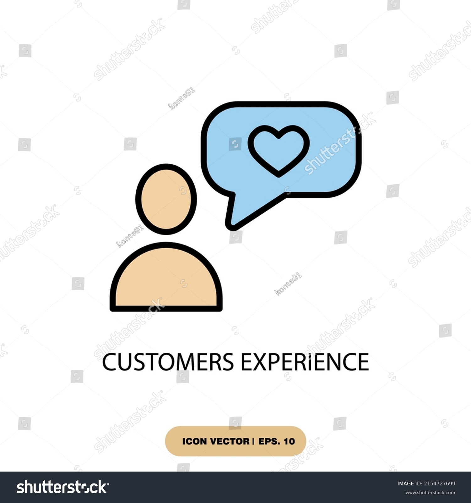 Customers Experience Icons Symbol Vector Elements Stock Vector (Royalty ...