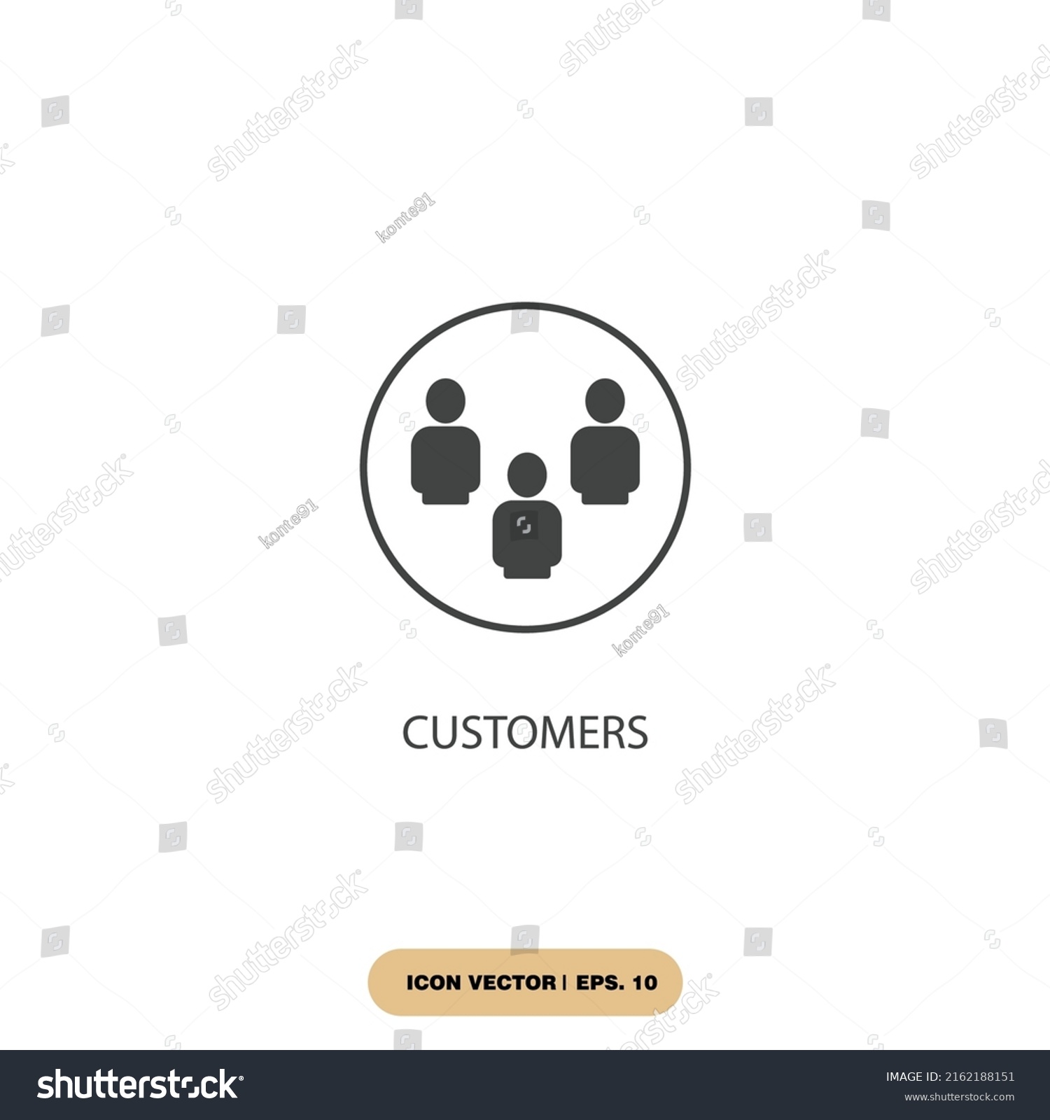 Customers Icons Symbol Vector Elements Infographic Stock Vector ...