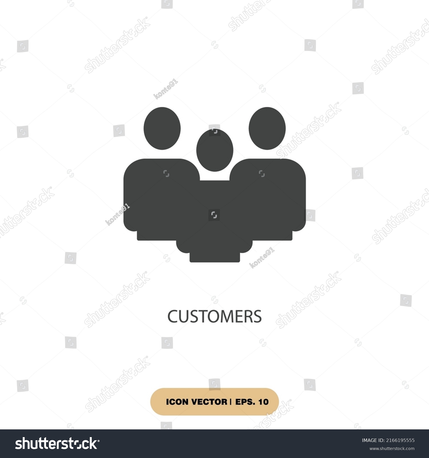 Customers Icons Symbol Vector Elements Infographic Stock Vector ...