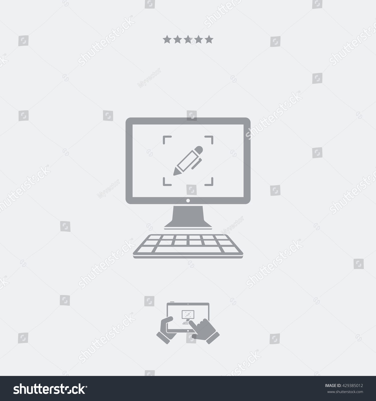 Customized Digital Service Icon Stock Vector (Royalty Free) 429385012 ...