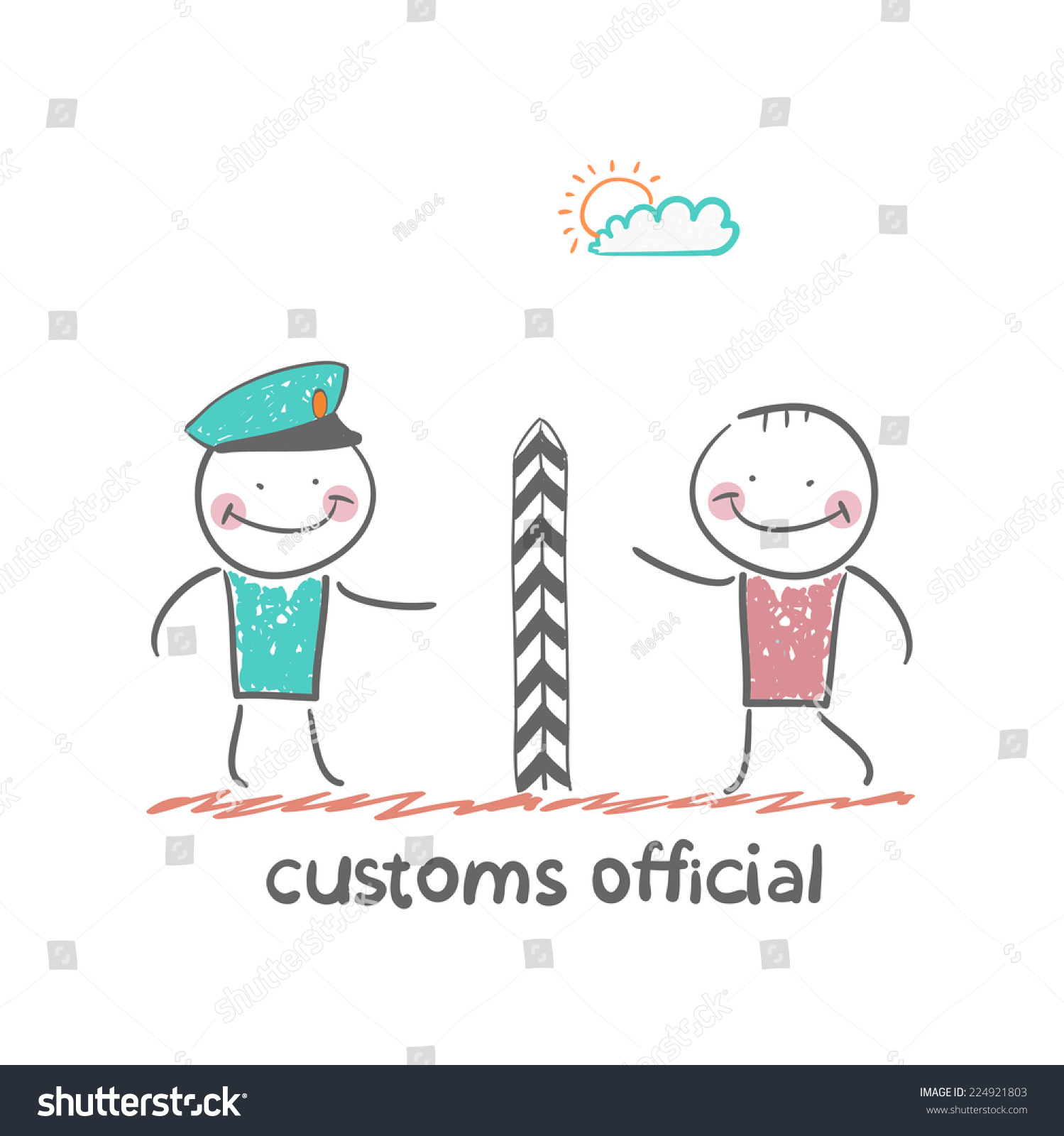 Customs Officer Stock Vector (Royalty Free) 224921803 | Shutterstock