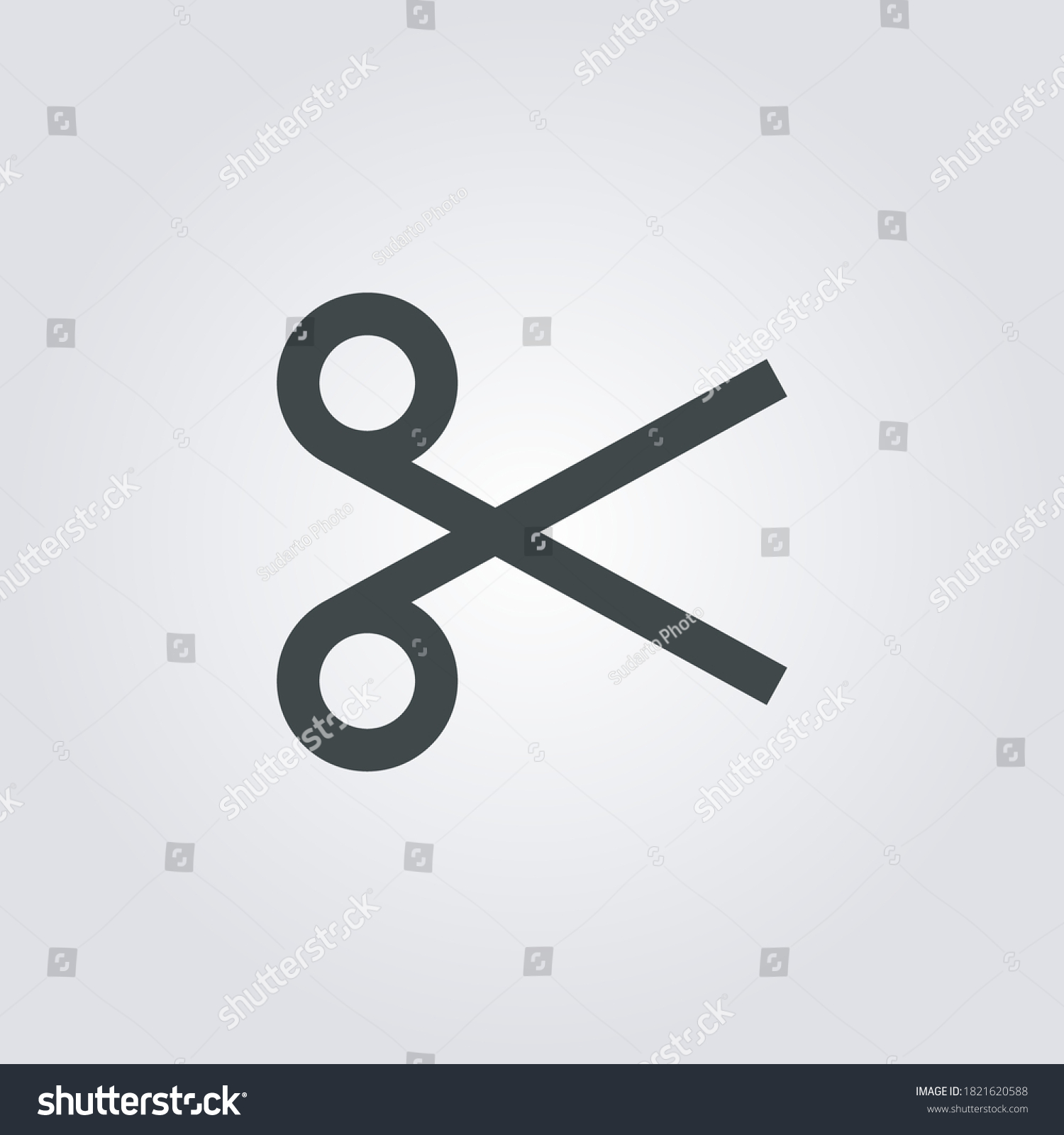 Cut Icon Cursor Cut Isolated On Stock Vector (Royalty Free) 1821620588