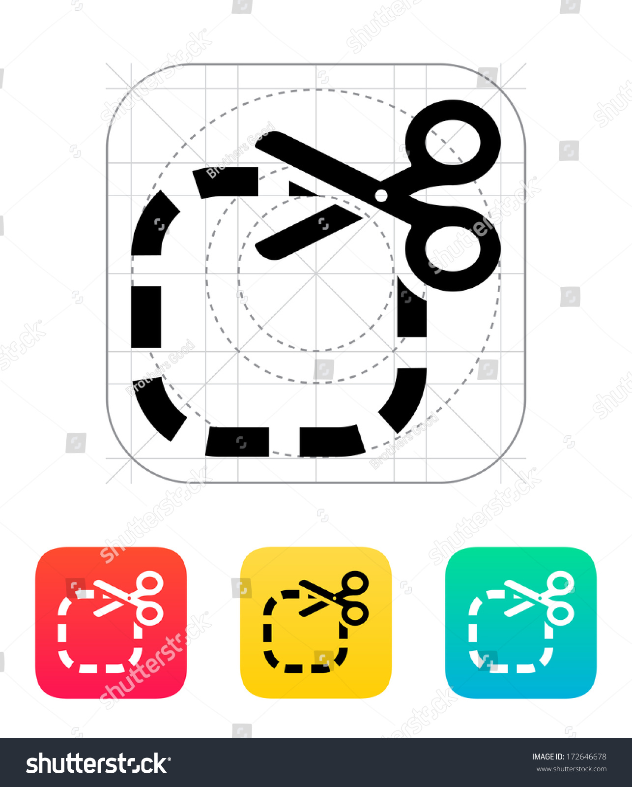 Cut Icon Vector Illustration Stock Vector (Royalty Free) 172646678 ...