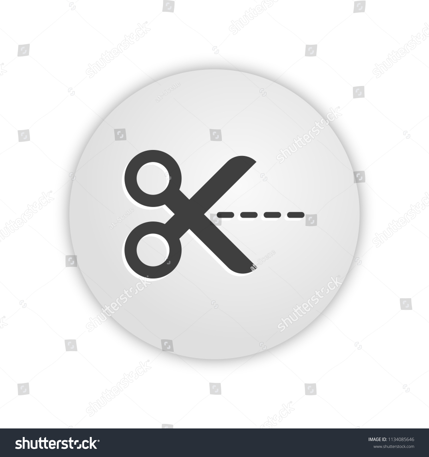 Cut Mark App Icon Stock Vector (Royalty Free) 1134085646