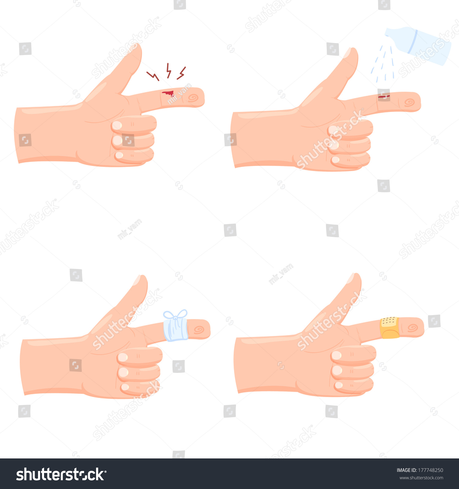 Cut On Finger Stock Vector (Royalty Free) 177748250 | Shutterstock