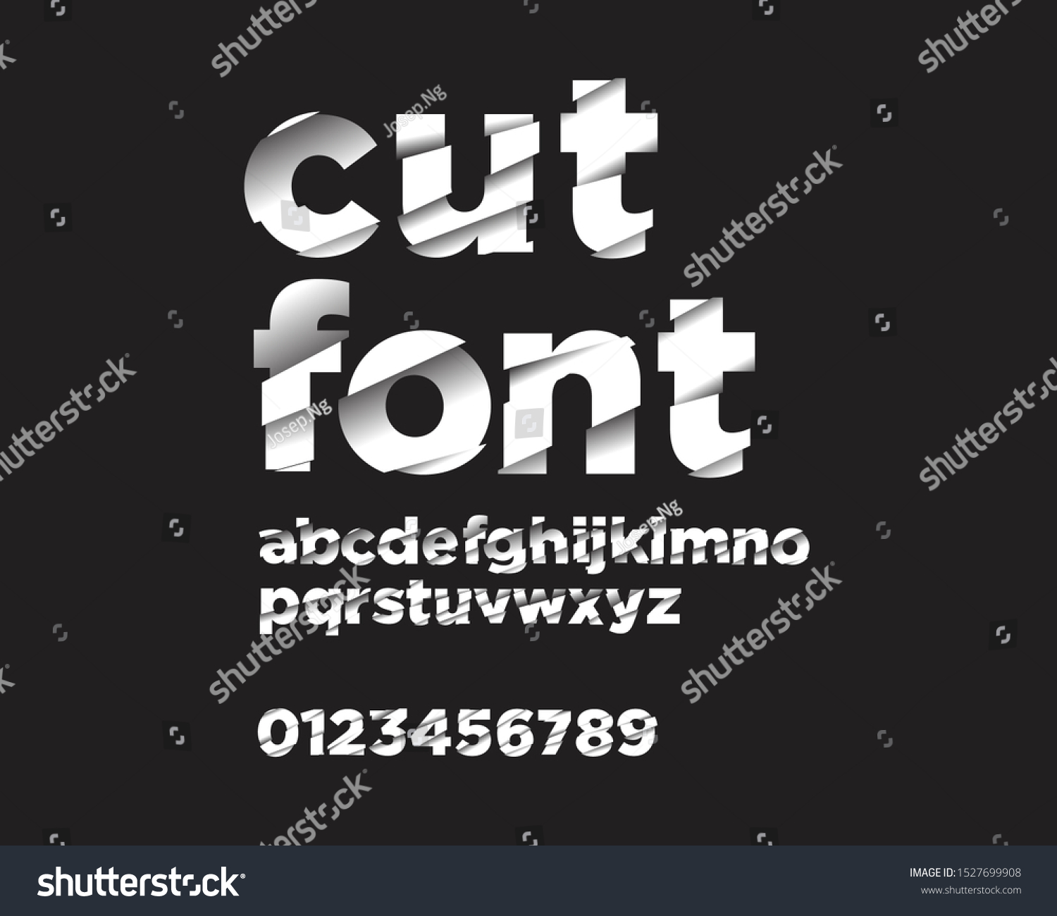 Cut Out Font Design Vector Format 스톡 벡터(로열티 프리) 1527699908 | Shutterstock