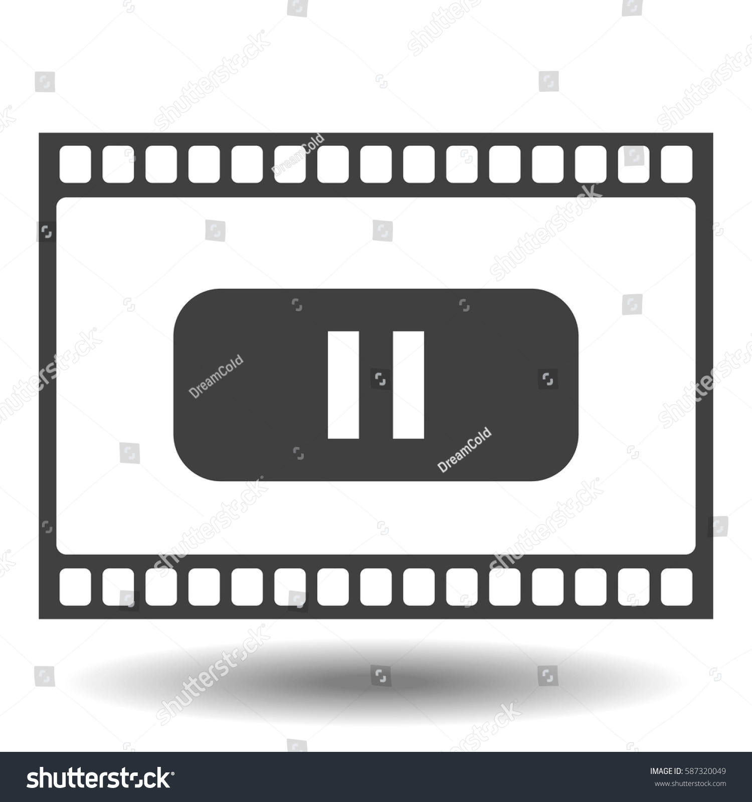 Cut Stop Film Frame Vector Flat: vector de stock (libre de regalías ...