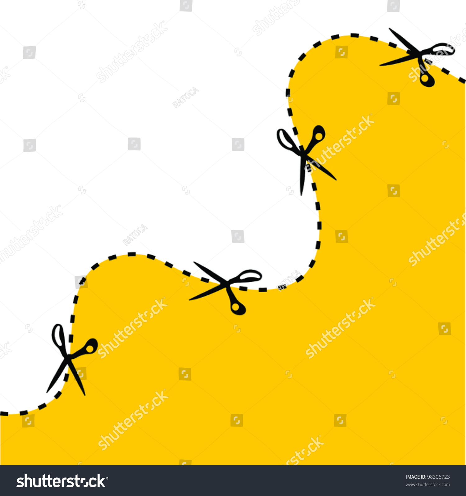 Cut Wallpaper Stock Vector (Royalty Free) 98306723