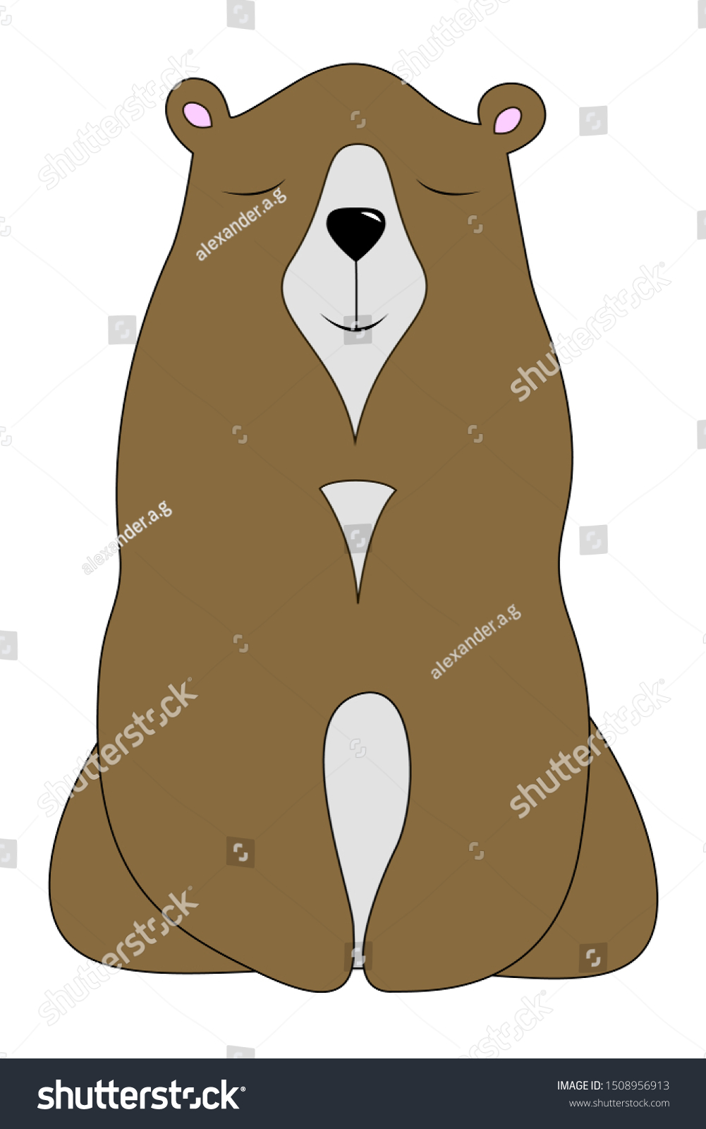 Cute Abstract Bear Vector Illustration Stock Vector (Royalty Free ...