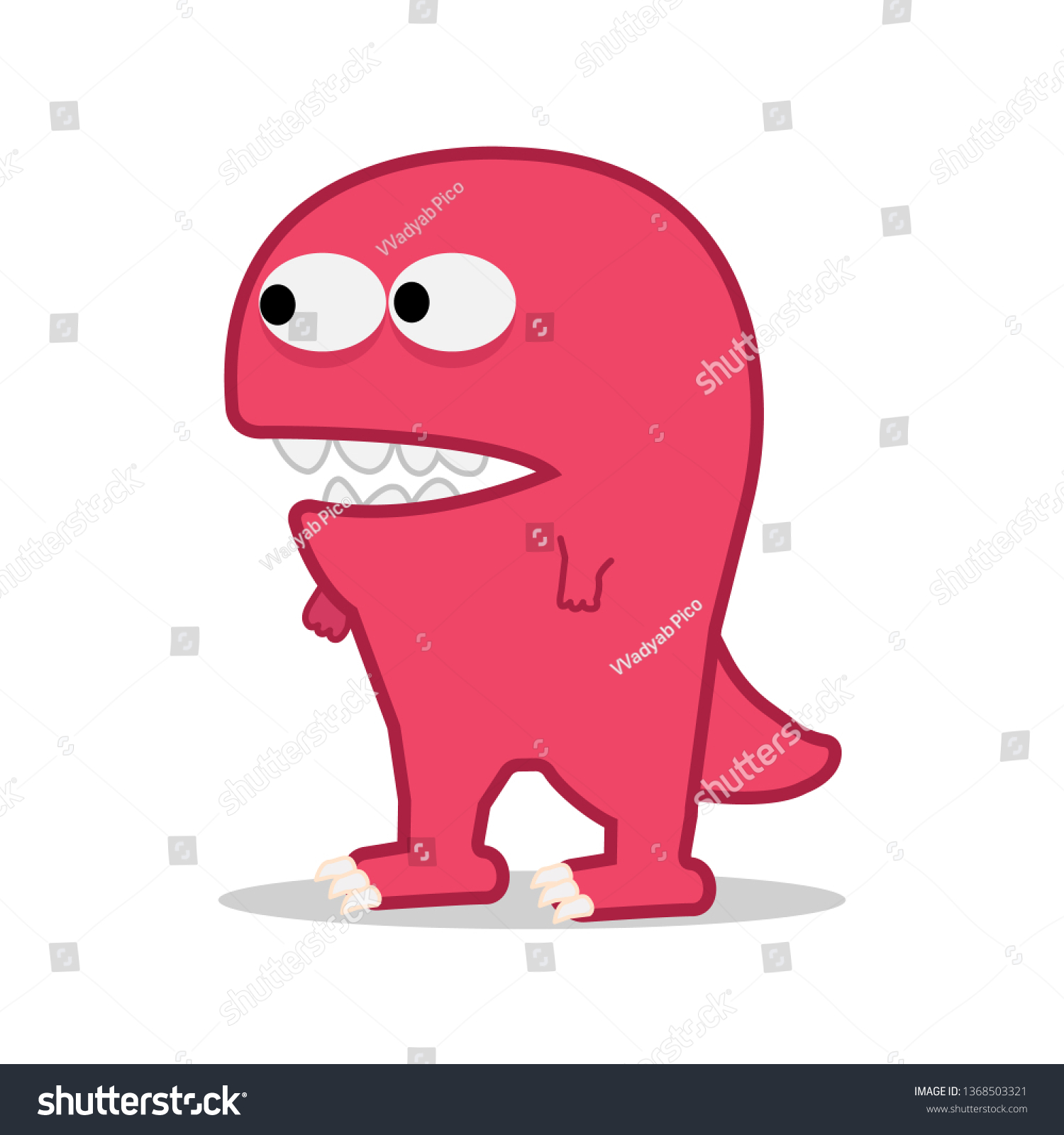 Cute Alien Character Design Vector Illustration Stock Vector (Royalty ...