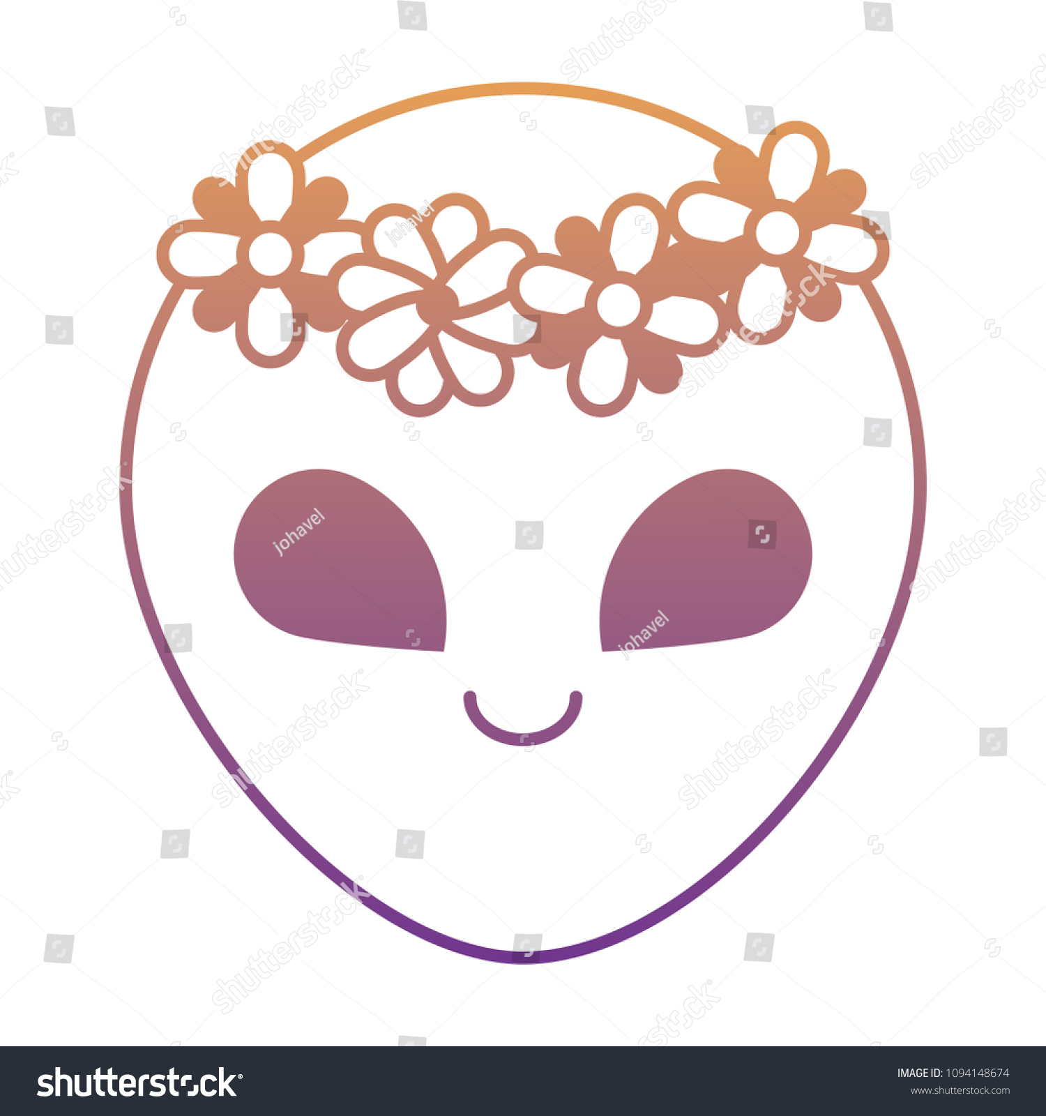 Cute Alien Icon Stock Vector (Royalty Free) 1094148674 | Shutterstock