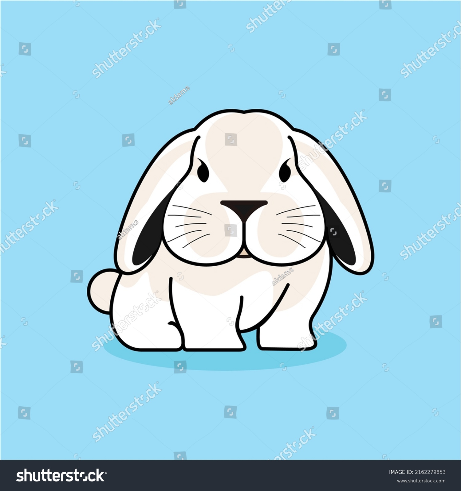 Cute Chubby Rabbit Cartoon Vector Stock Vector (Royalty Free ...