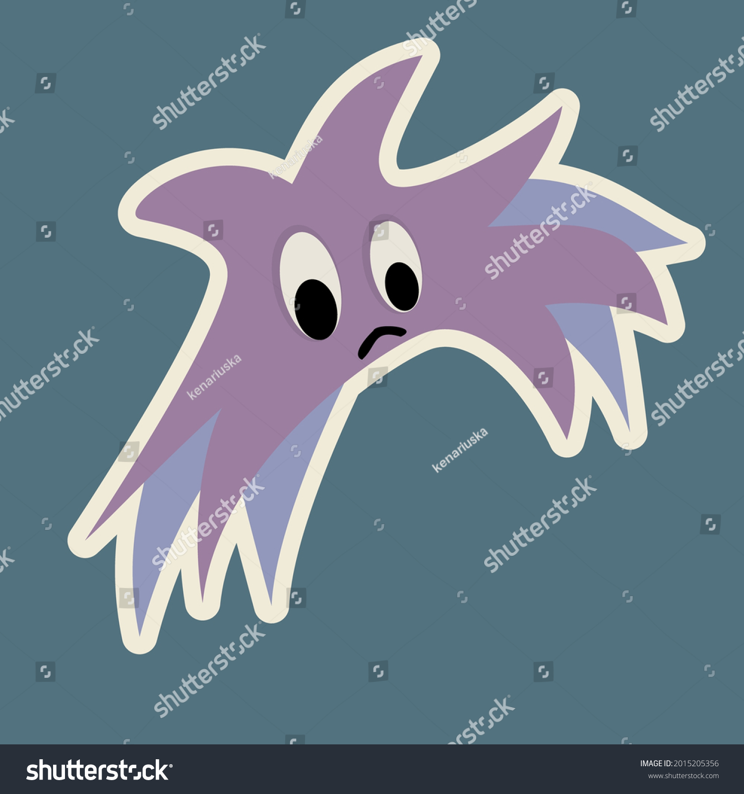 Cute Sad Jellyfish Vector Stock Vector (Royalty Free) 2015205356 ...