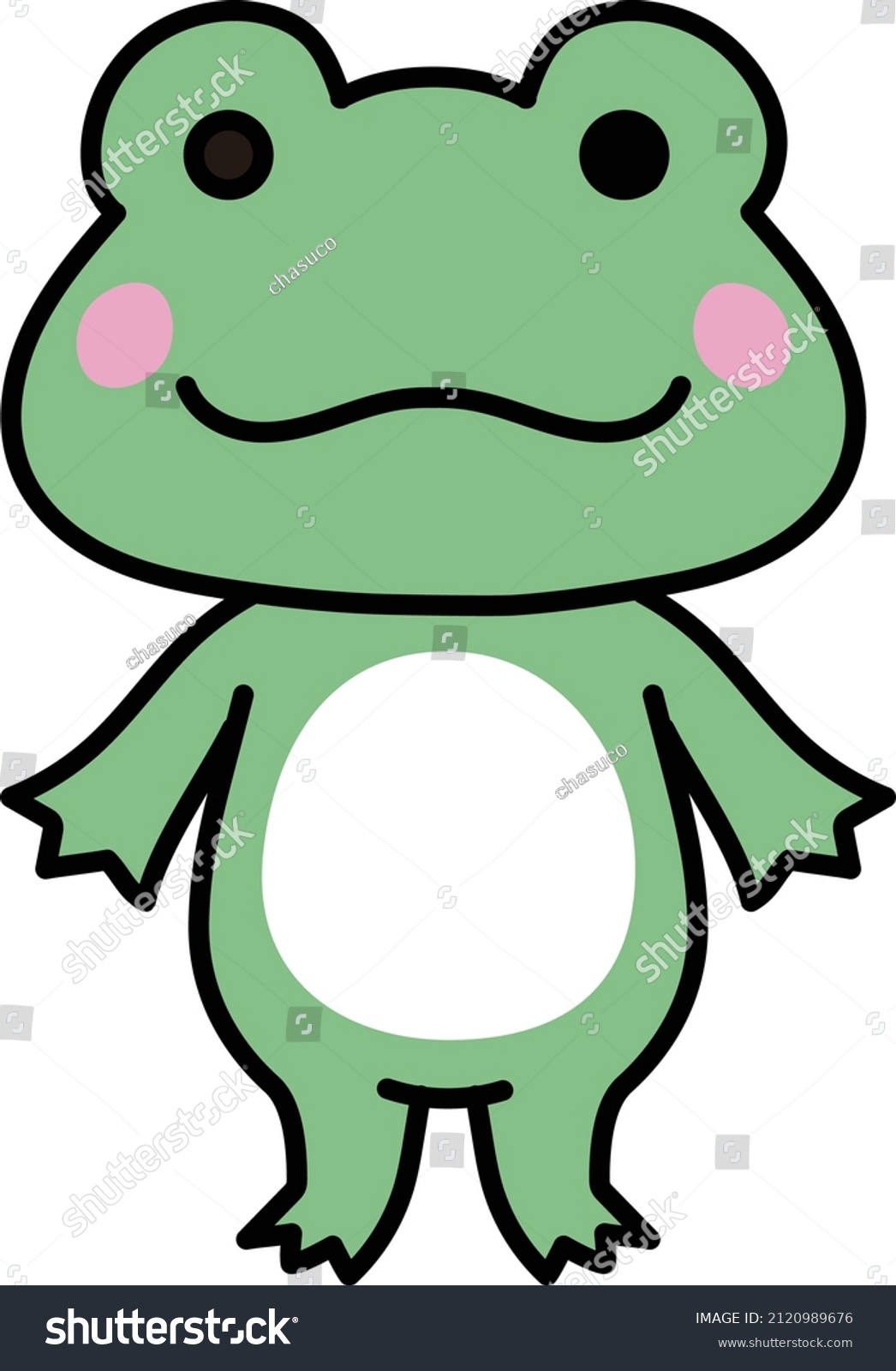Cute Simple Frog Illustration Stock Vector (Royalty Free) 2120989676 ...