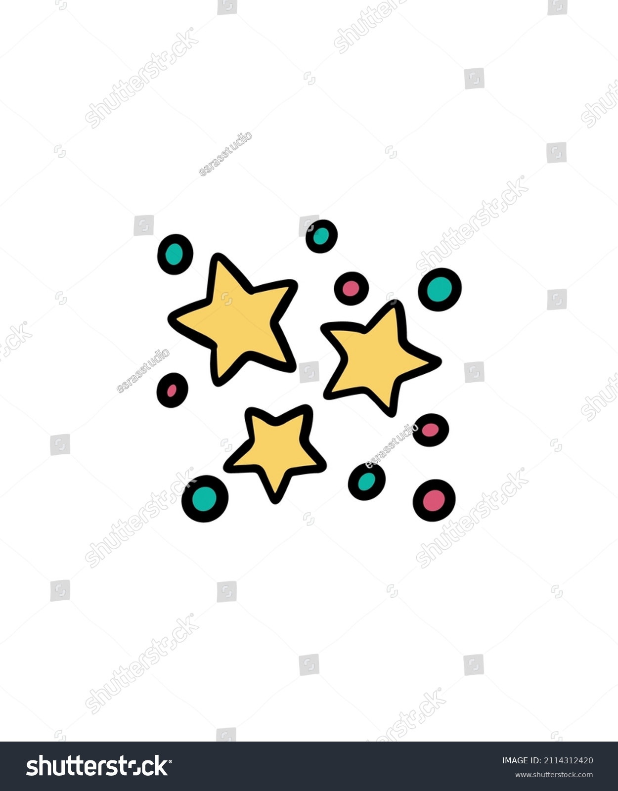 Cute Simple Party Starter Pack Vector Stock Vector (Royalty Free ...