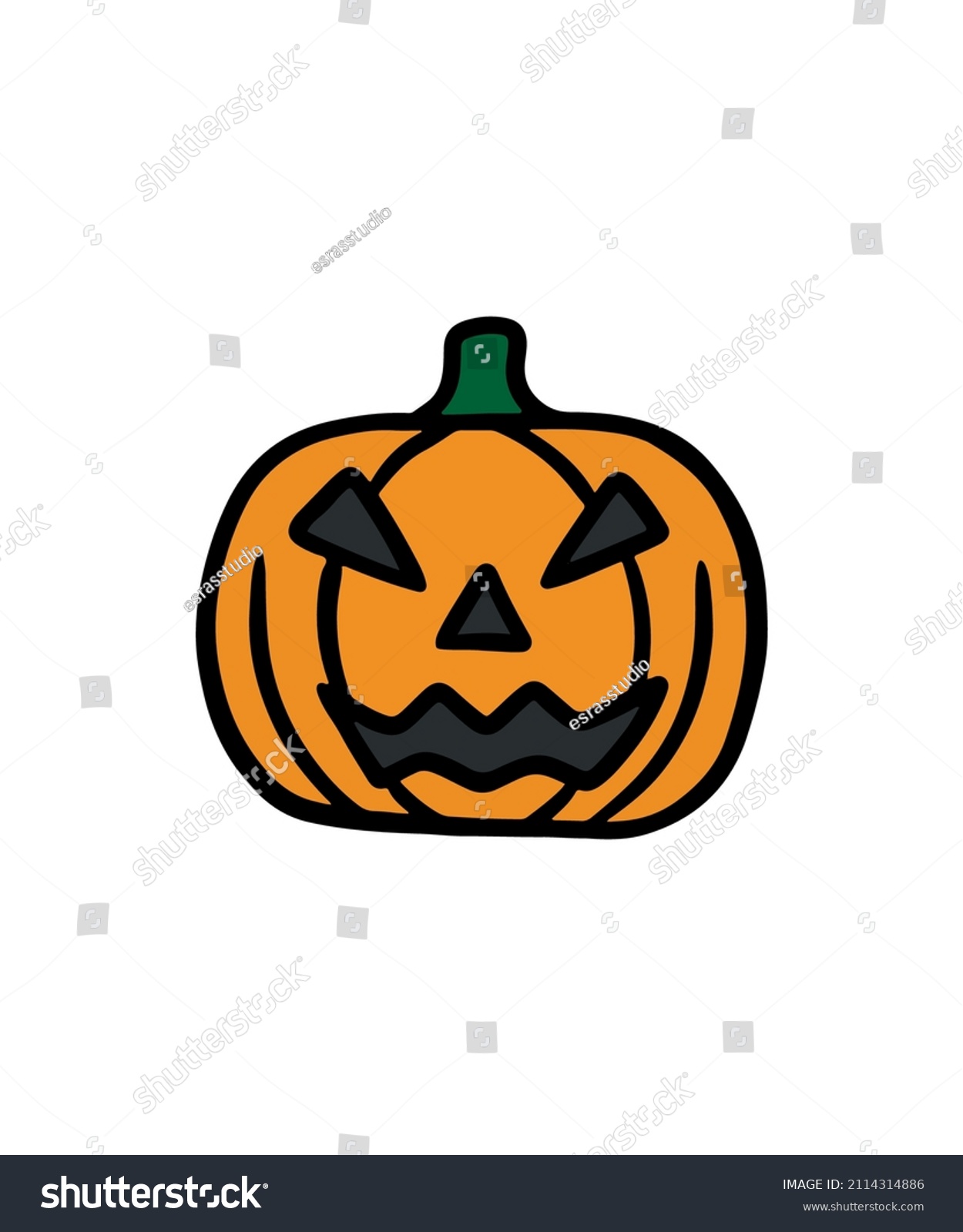 Cute Simple Plant Vector Drawing Stock Vector (Royalty Free) 2114314886