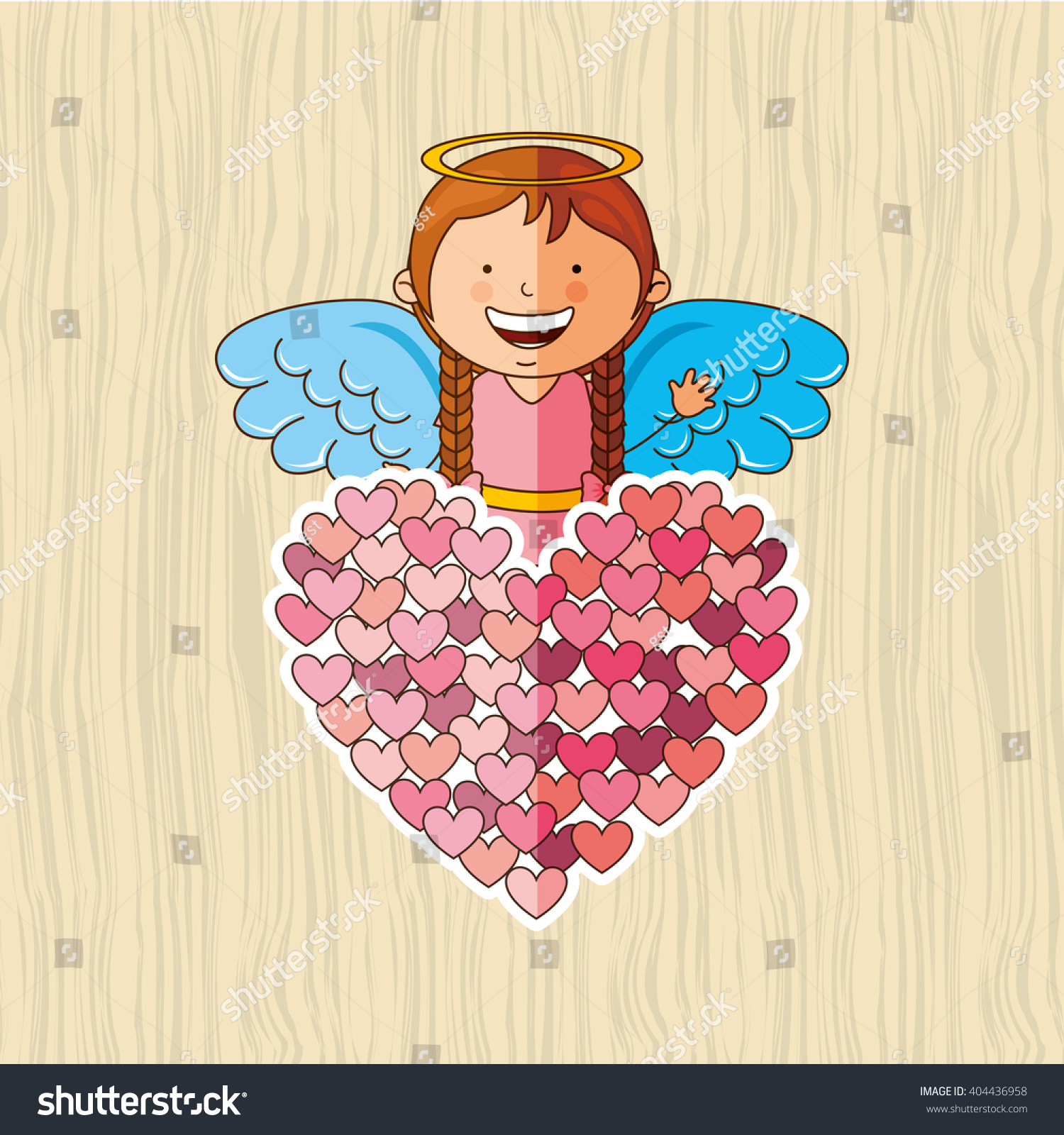 Cute Angel Design Stock Vector (Royalty Free) 404436958 | Shutterstock