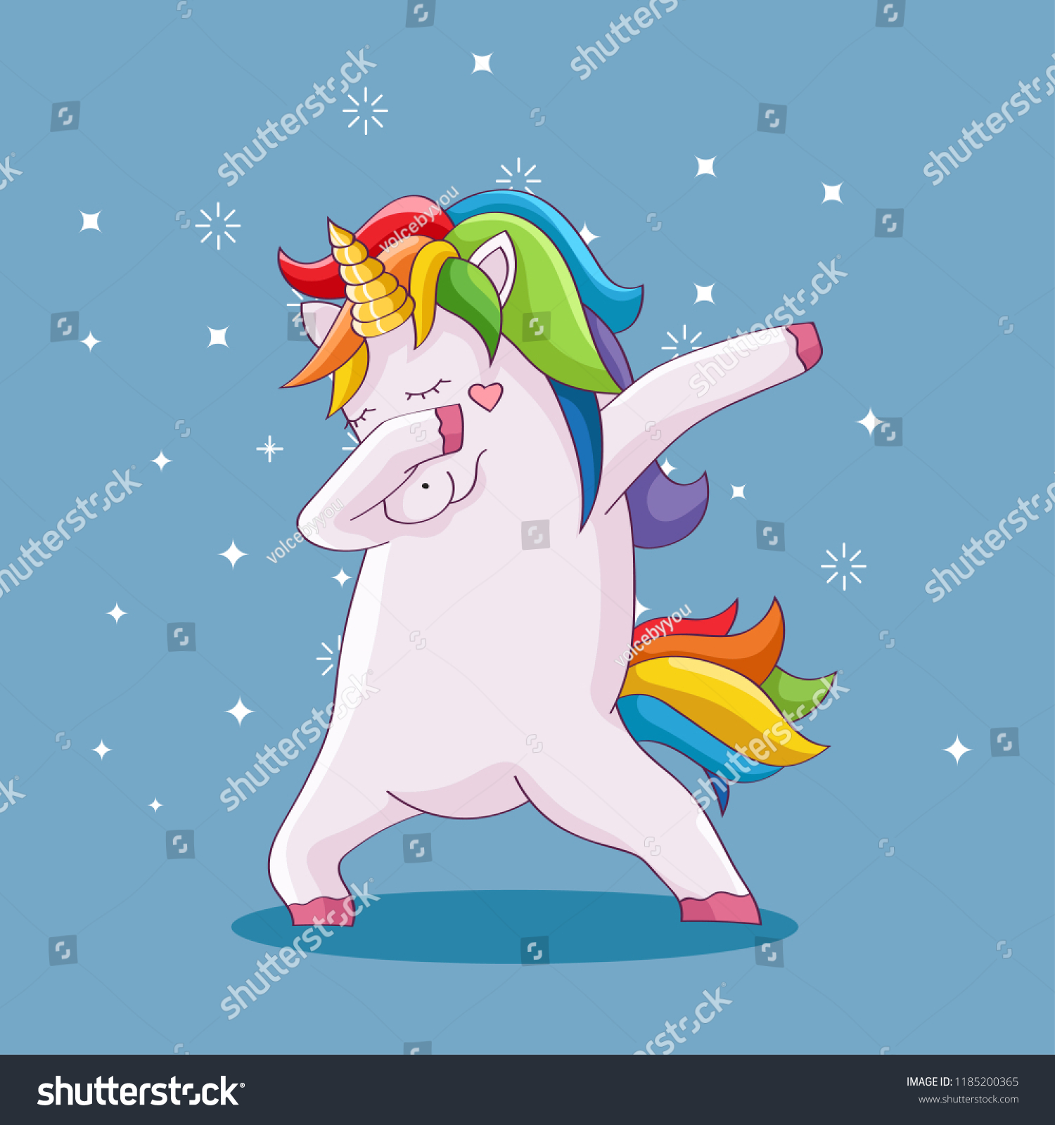 Cute Animal Doing Dabbing Stock Vector (Royalty Free) 1185200365