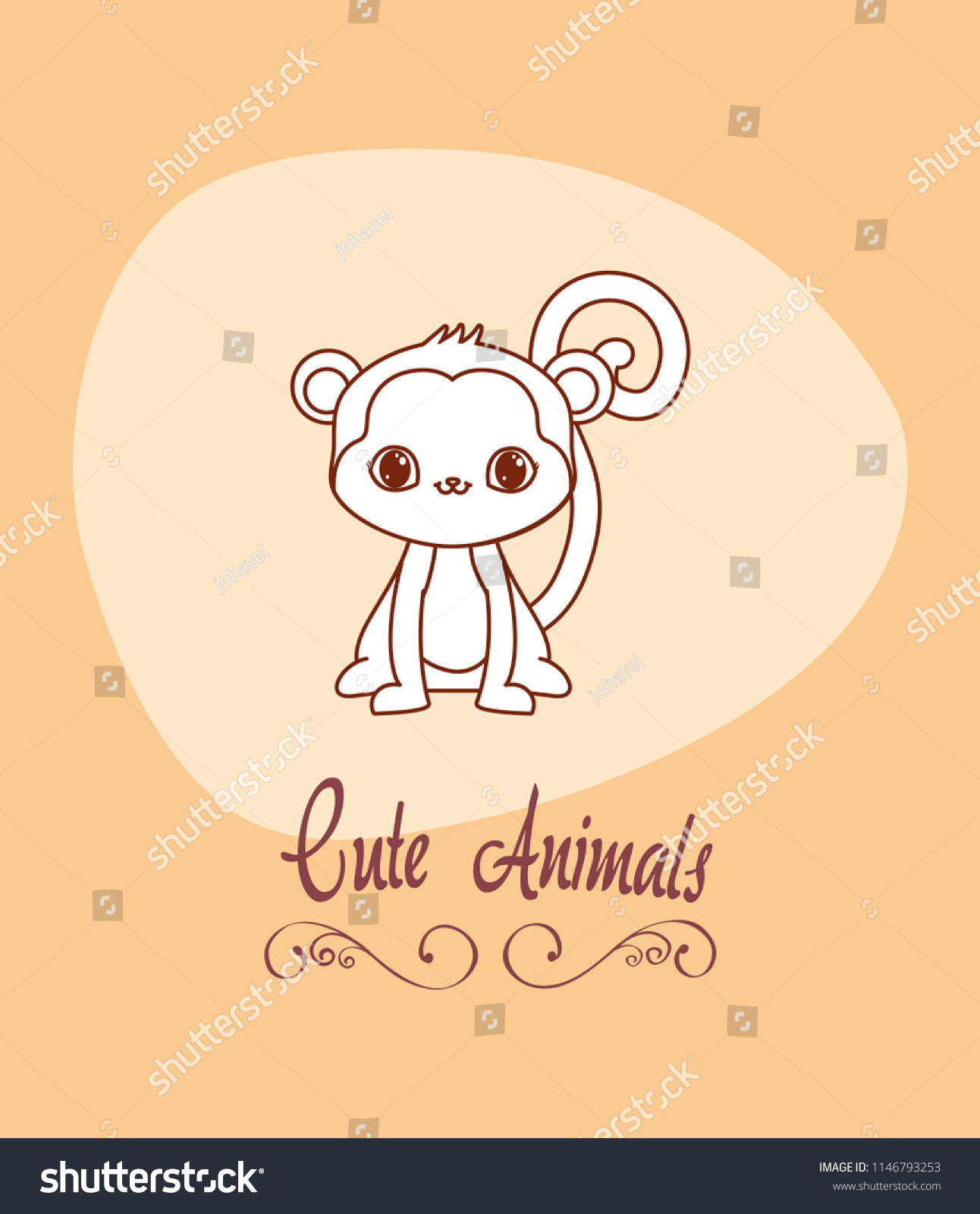 Cute Animals Design Stock Vector (Royalty Free) 1146793253 | Shutterstock