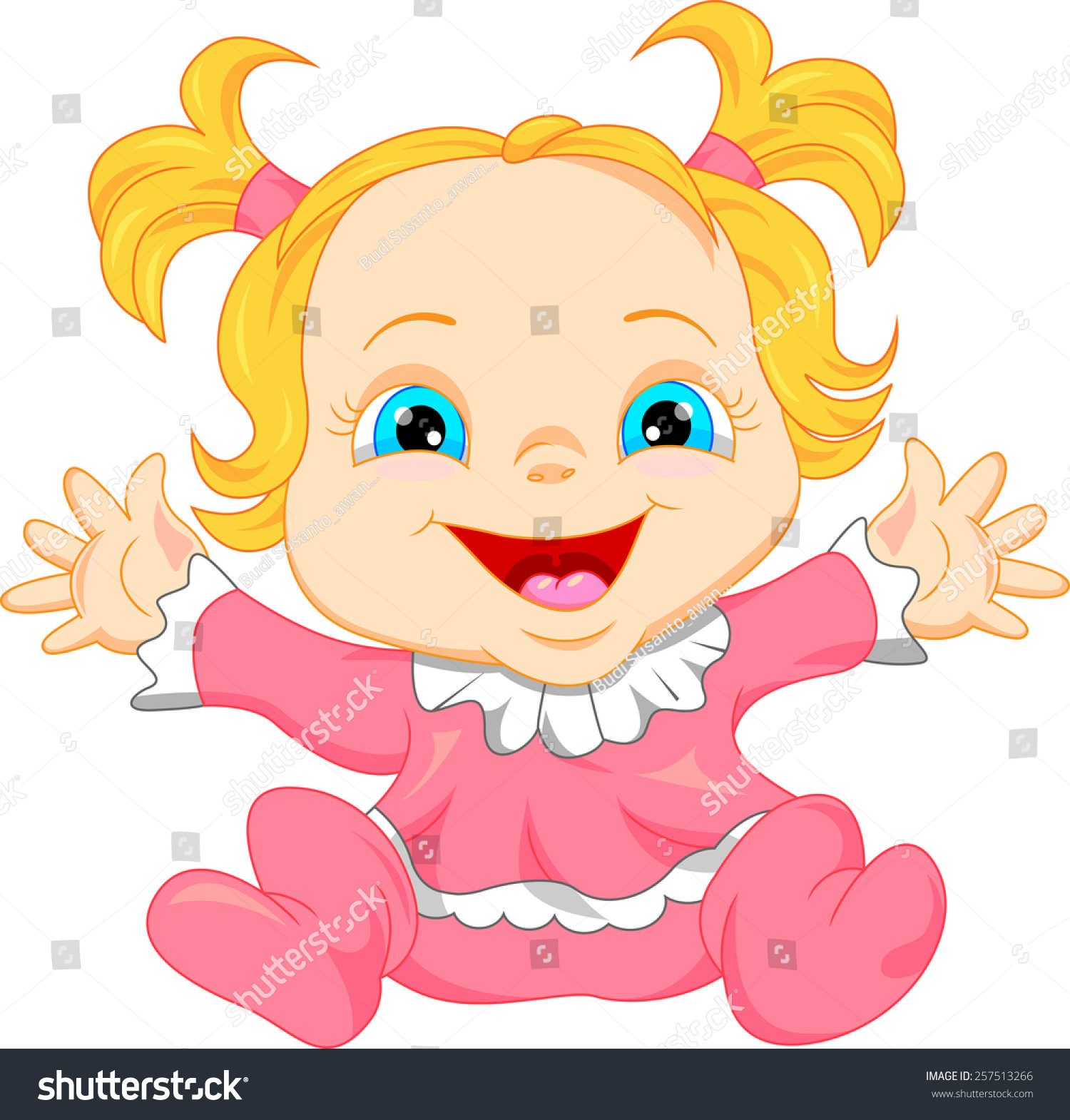 Cute Baby Cartoon Stock Vector (Royalty Free) 257513266
