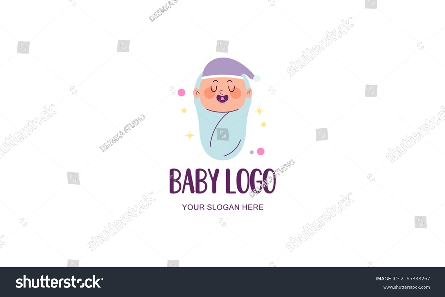 Cute Baby Logo Template Vector Stock Vector (Royalty Free) 2165838267 ...