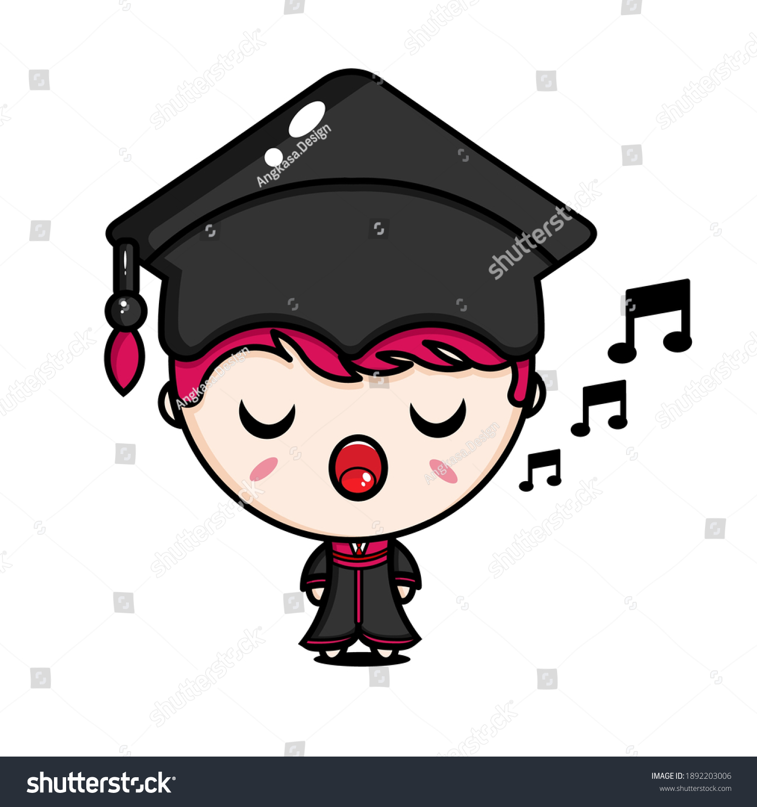 Cute Bachelor Character Design Image Stock Vector (Royalty Free ...