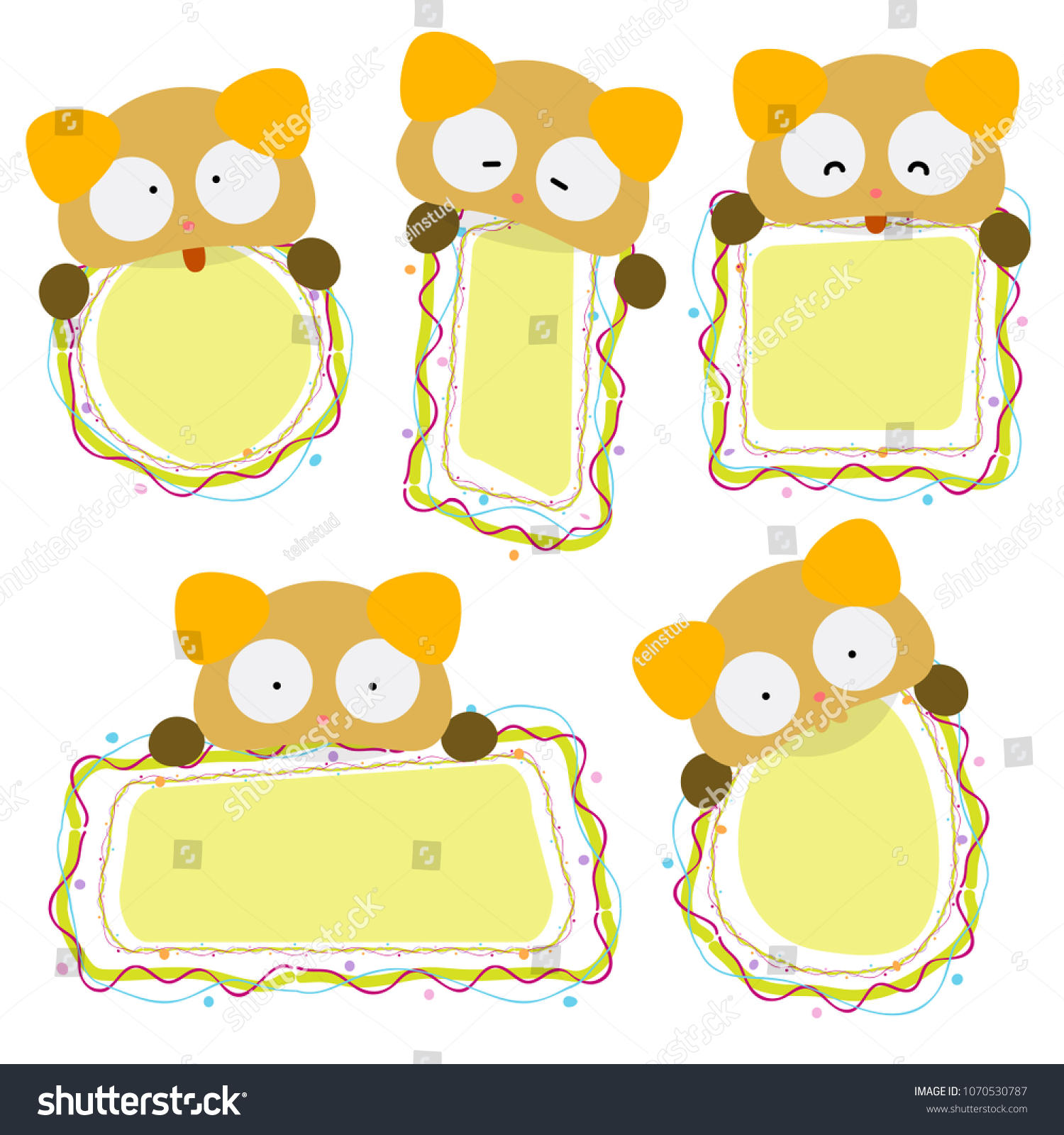 Cute Banner Design Stock Vector (Royalty Free) 1070530787