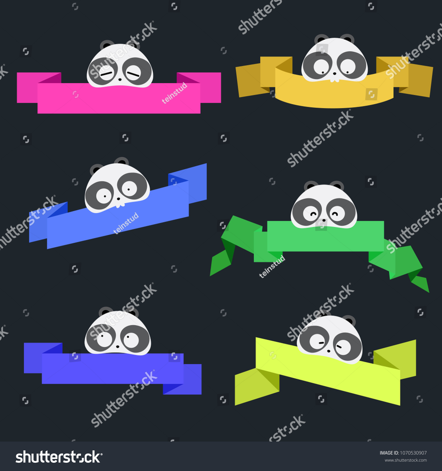 Cute Banner Design Stock Vector (Royalty Free) 1070530907