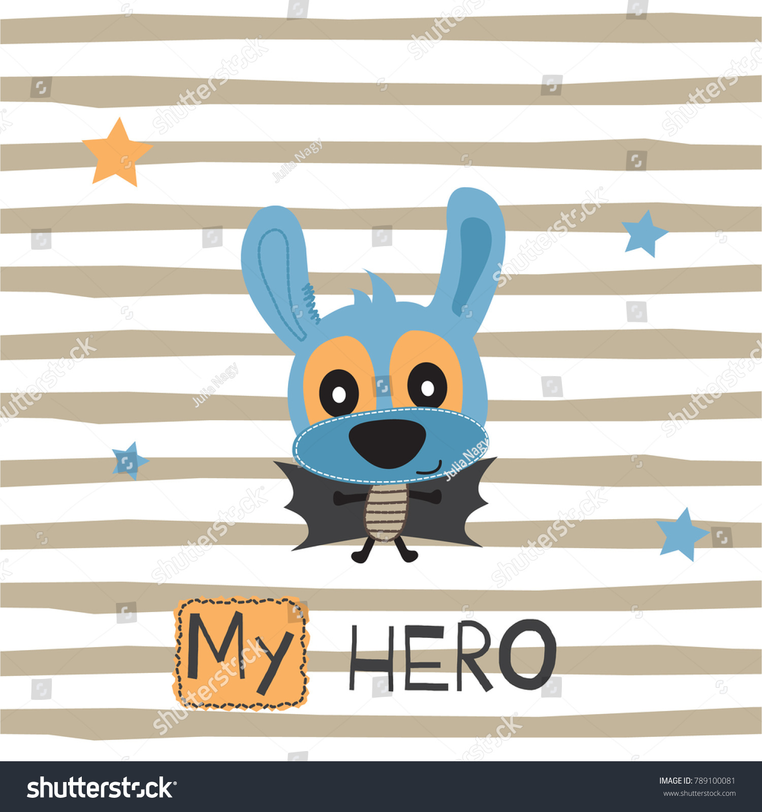 Cute Bat Dog Vector Illustration Stock Vector (Royalty Free) 789100081 ...