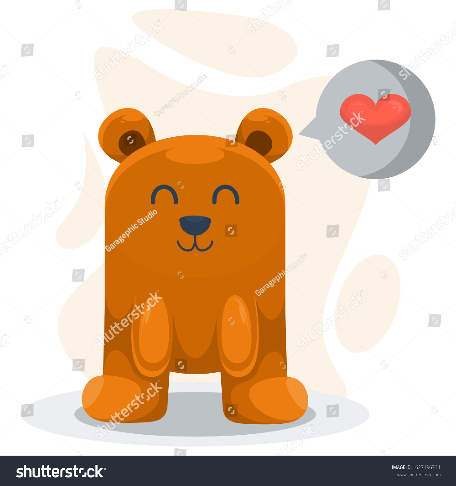 Cute Bear Emoticon Cartoon Vector : image vectorielle de stock (libre ...