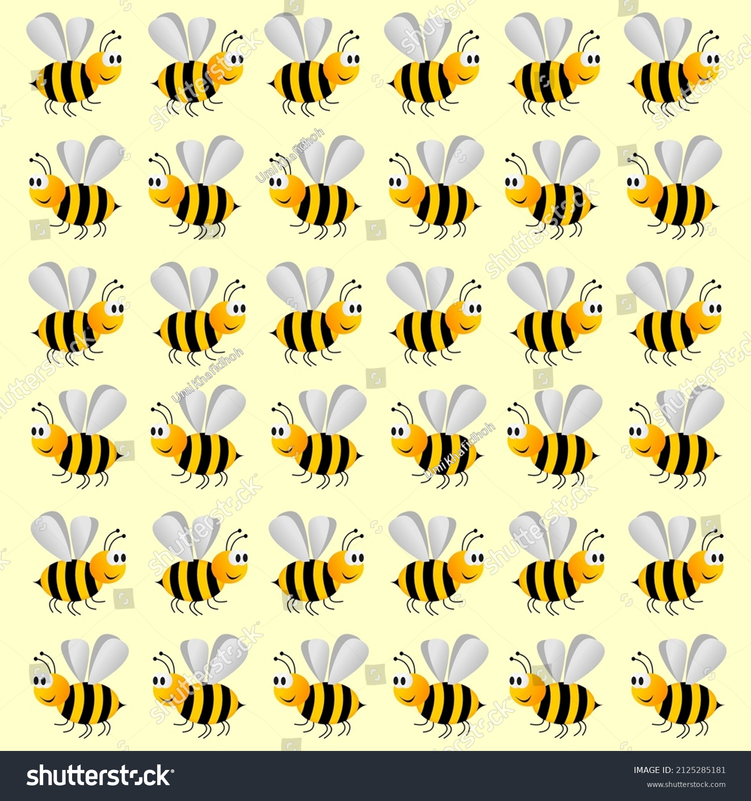 Cute Bees Illustration Bee Animation Background Stock Vector (Royalty ...