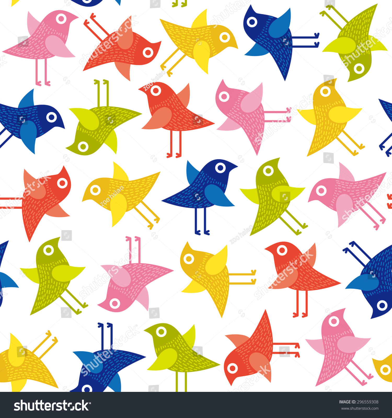 Cute Birdbackground Illustration Stock Vector (Royalty Free) 296559308 ...