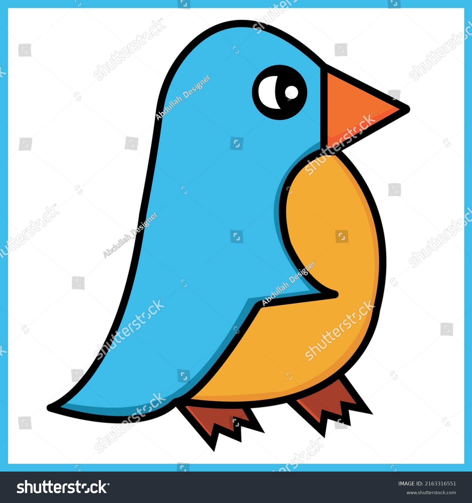 Cute Bird Character Vector Eps Image Stock Vector (Royalty Free ...