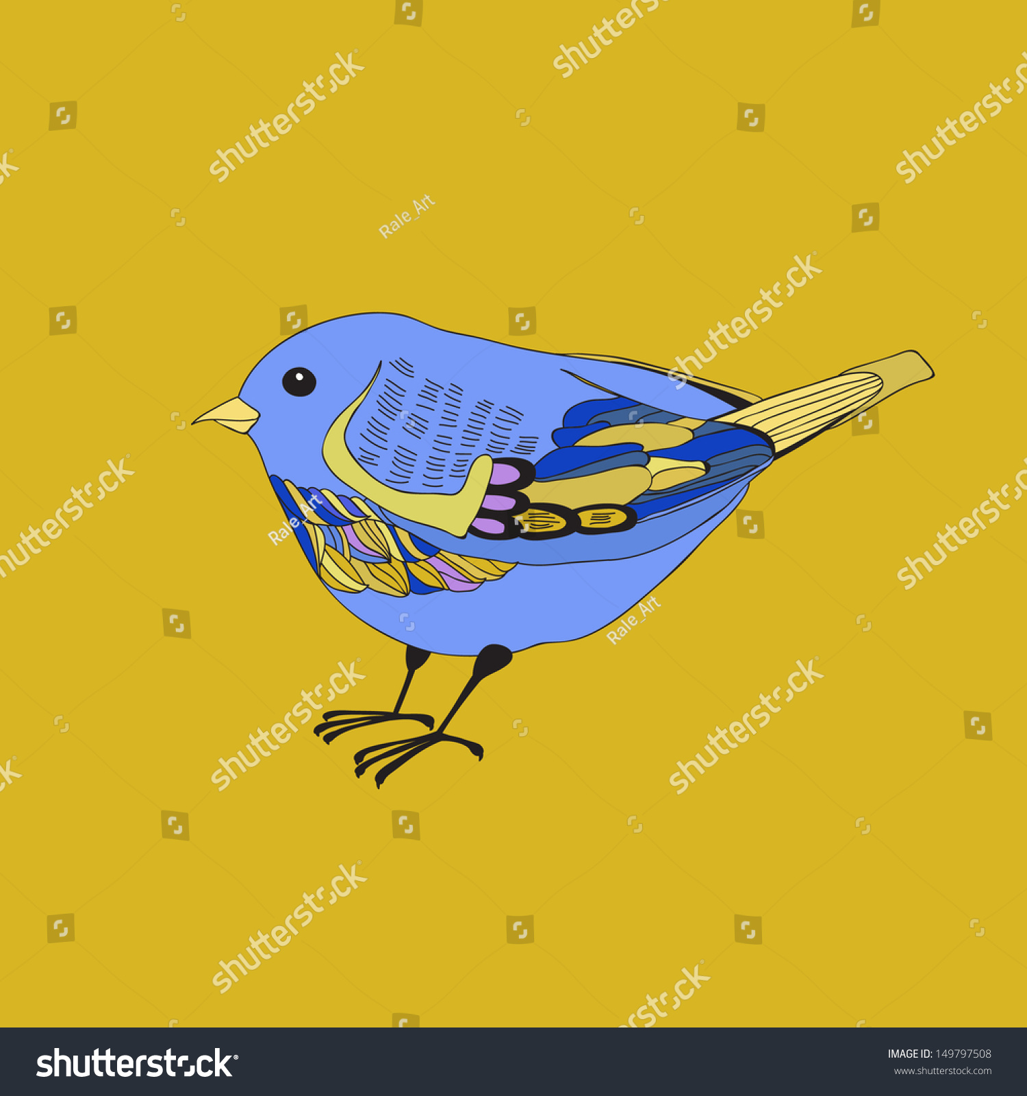 Cute Bird Drawing Vector Illustration Stock Vector (Royalty Free ...