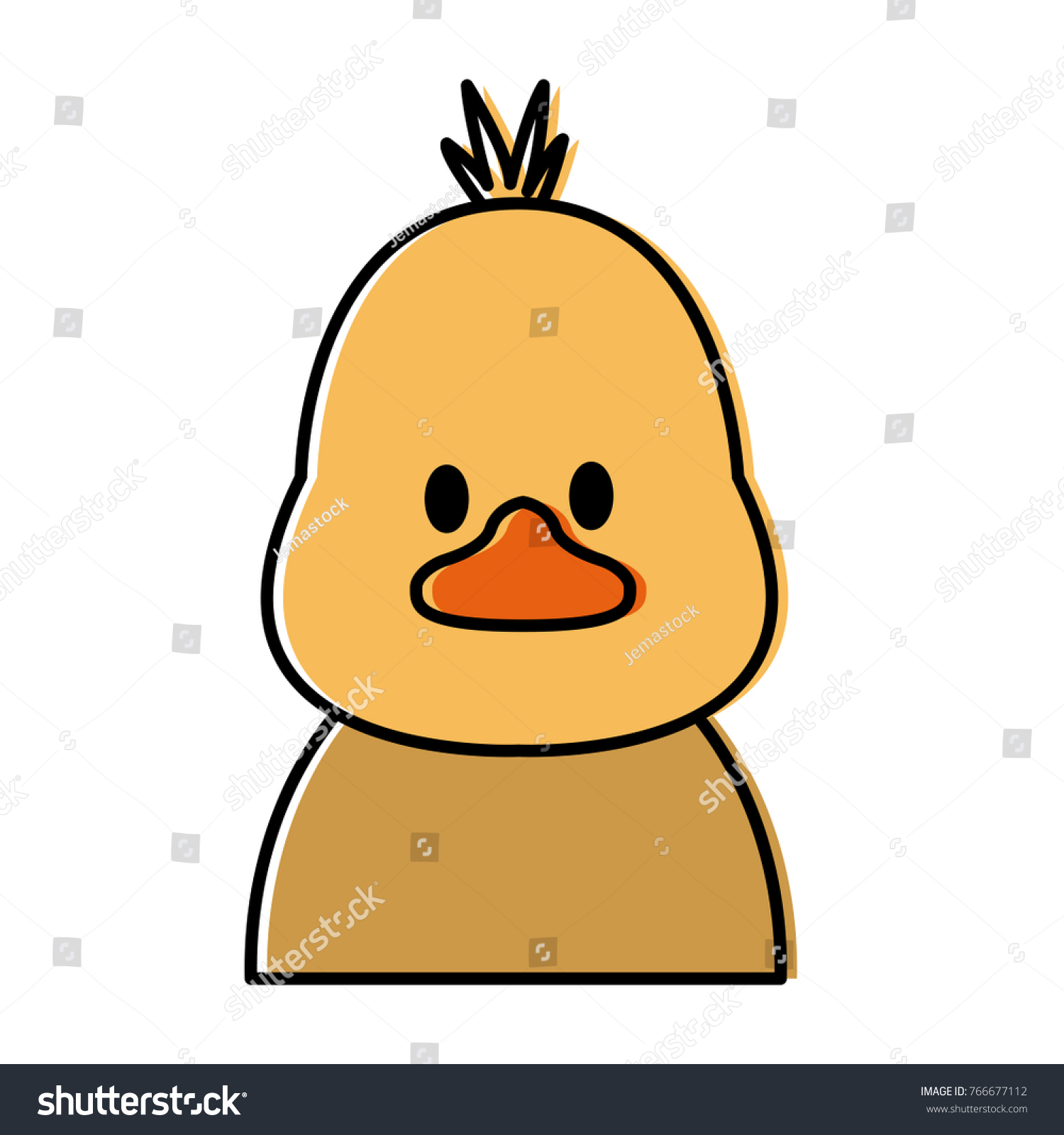 Cute Bird Head Cartoon Stock Vector (Royalty Free) 766677112