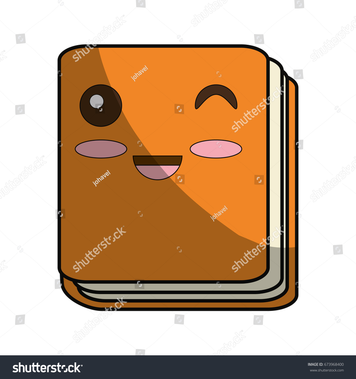 Cute Book Cartoon Stock Vector (Royalty Free) 673968400 | Shutterstock