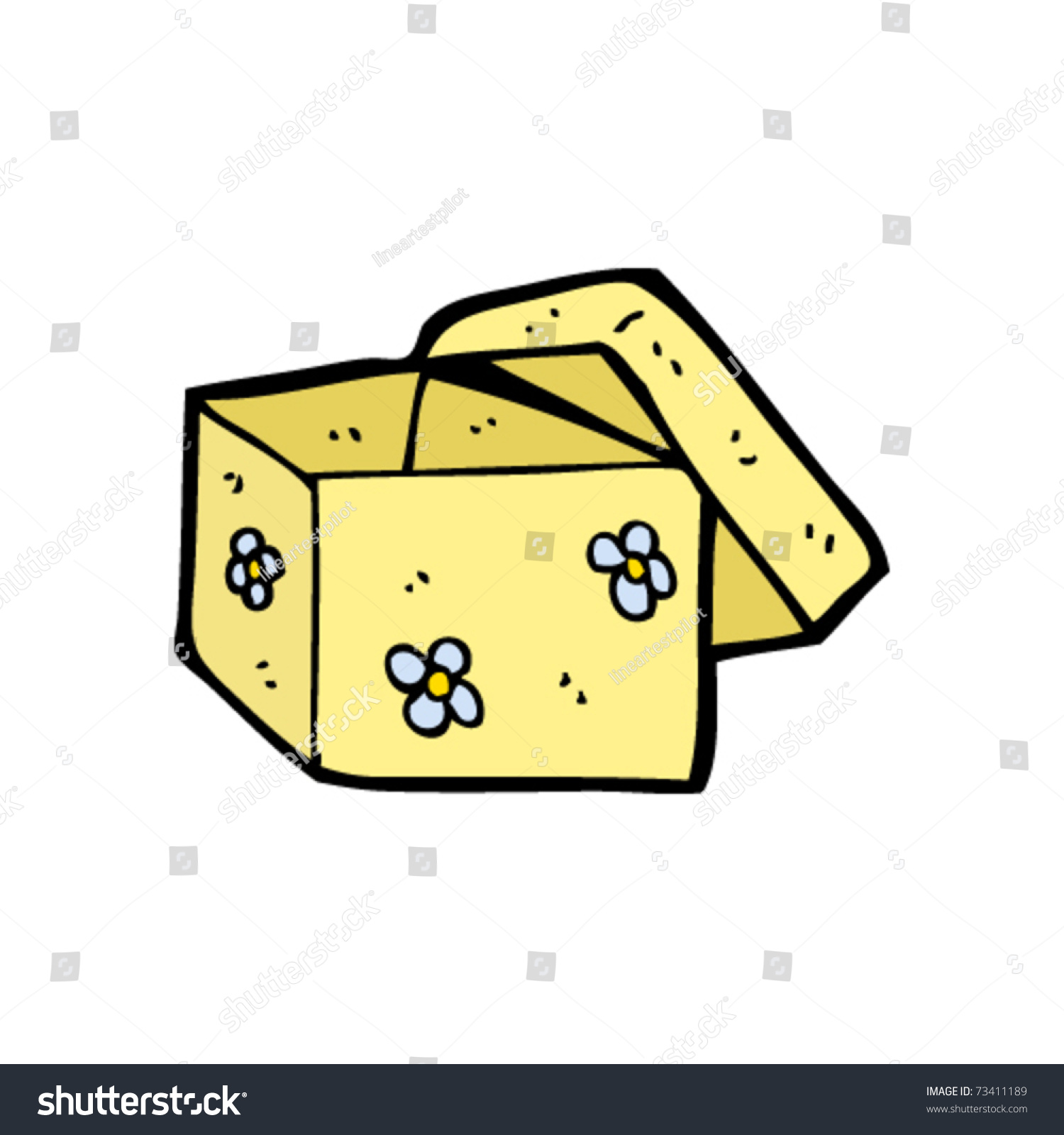 Cute Box Cartoon Stock Vector Illustration 73411189 : Shutterstock