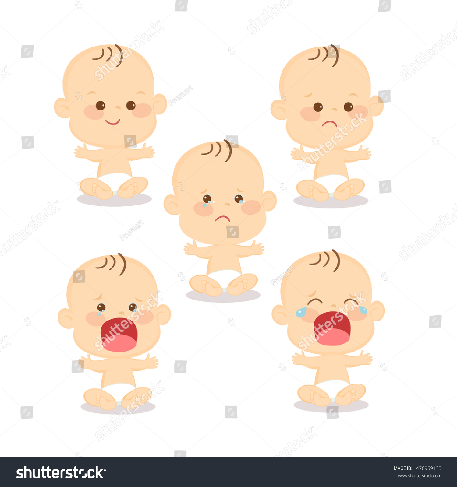 Cute Boy Baby Character Vector 스톡 벡터(로열티 프리) 1476959135 | Shutterstock