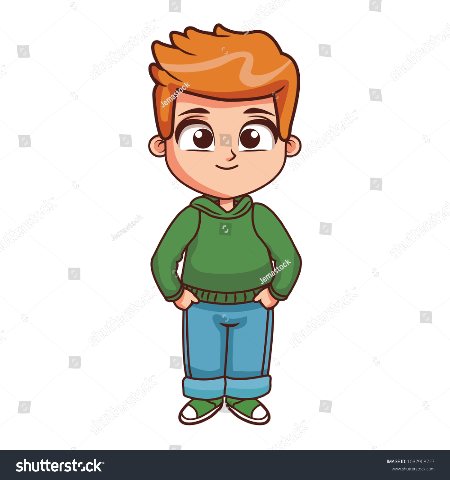 Cute Boy Cartoon Stock Vector (Royalty Free) 1032908227 | Shutterstock