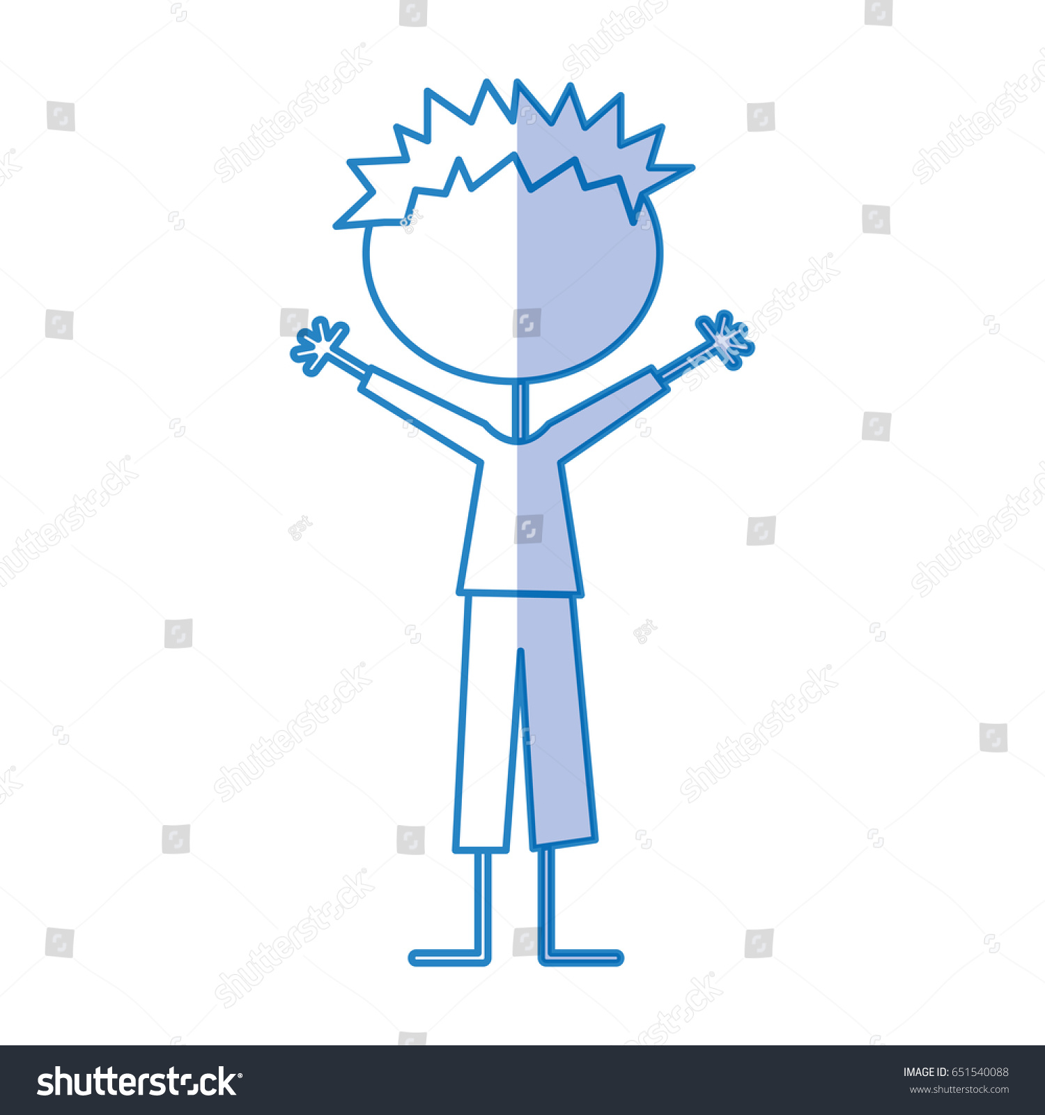 Cute Boy Drawing Icon Stock Vector (Royalty Free) 651540088