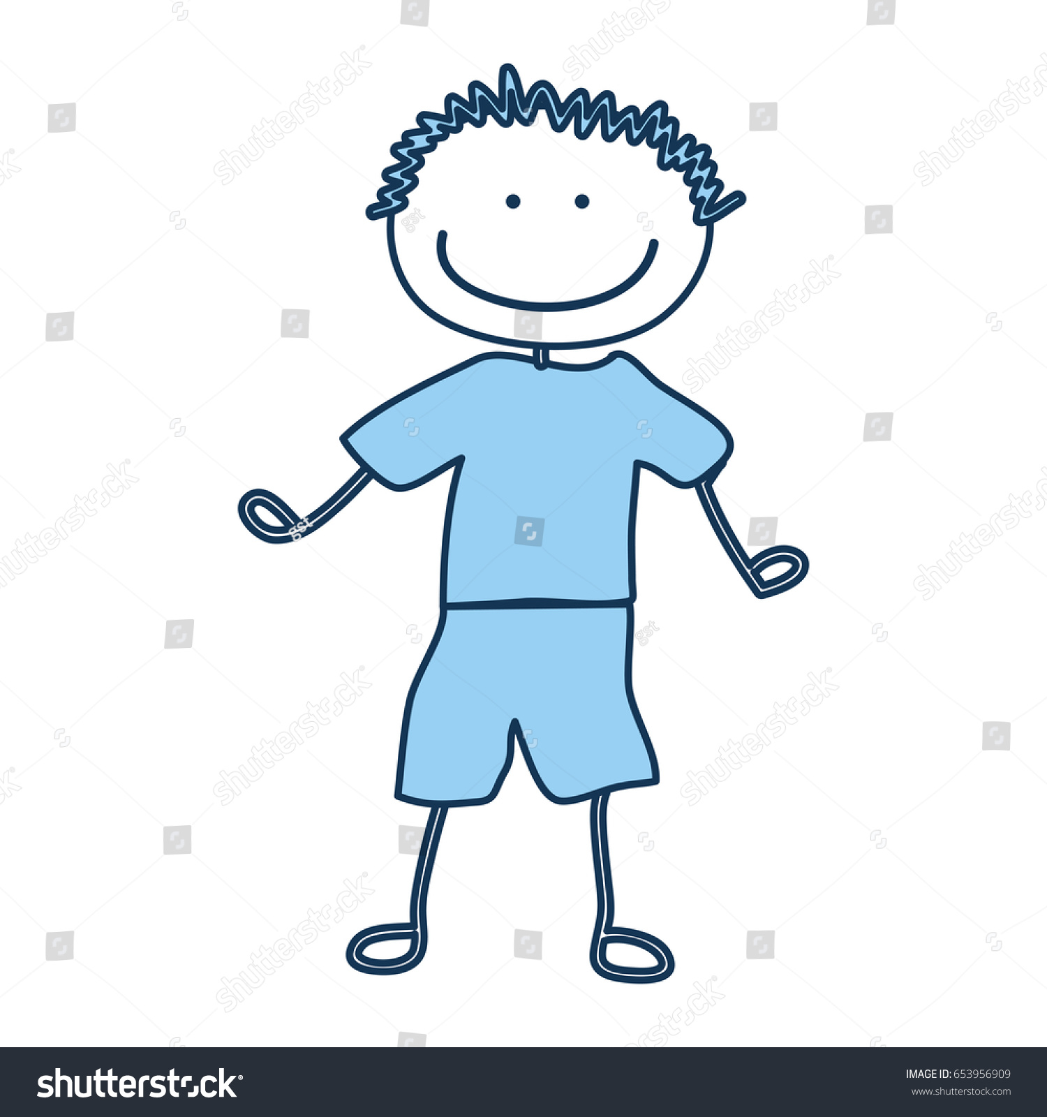 Cute Boy Drawing Icon: vector de stock (libre de regalías) 653956909 ...